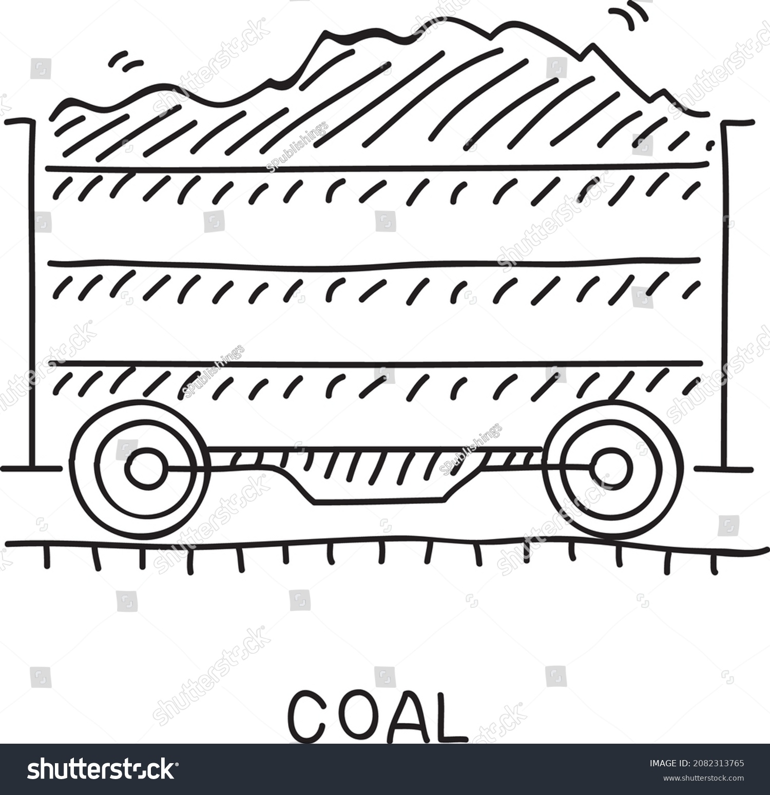Coal Vector Sketchy Illustration Doodle Element Stock Vector (Royalty ...