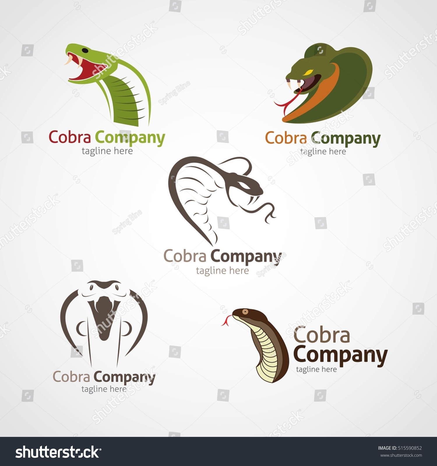 Cobra Logo Design Template Vector Illustration Stock Vector (Royalty ...