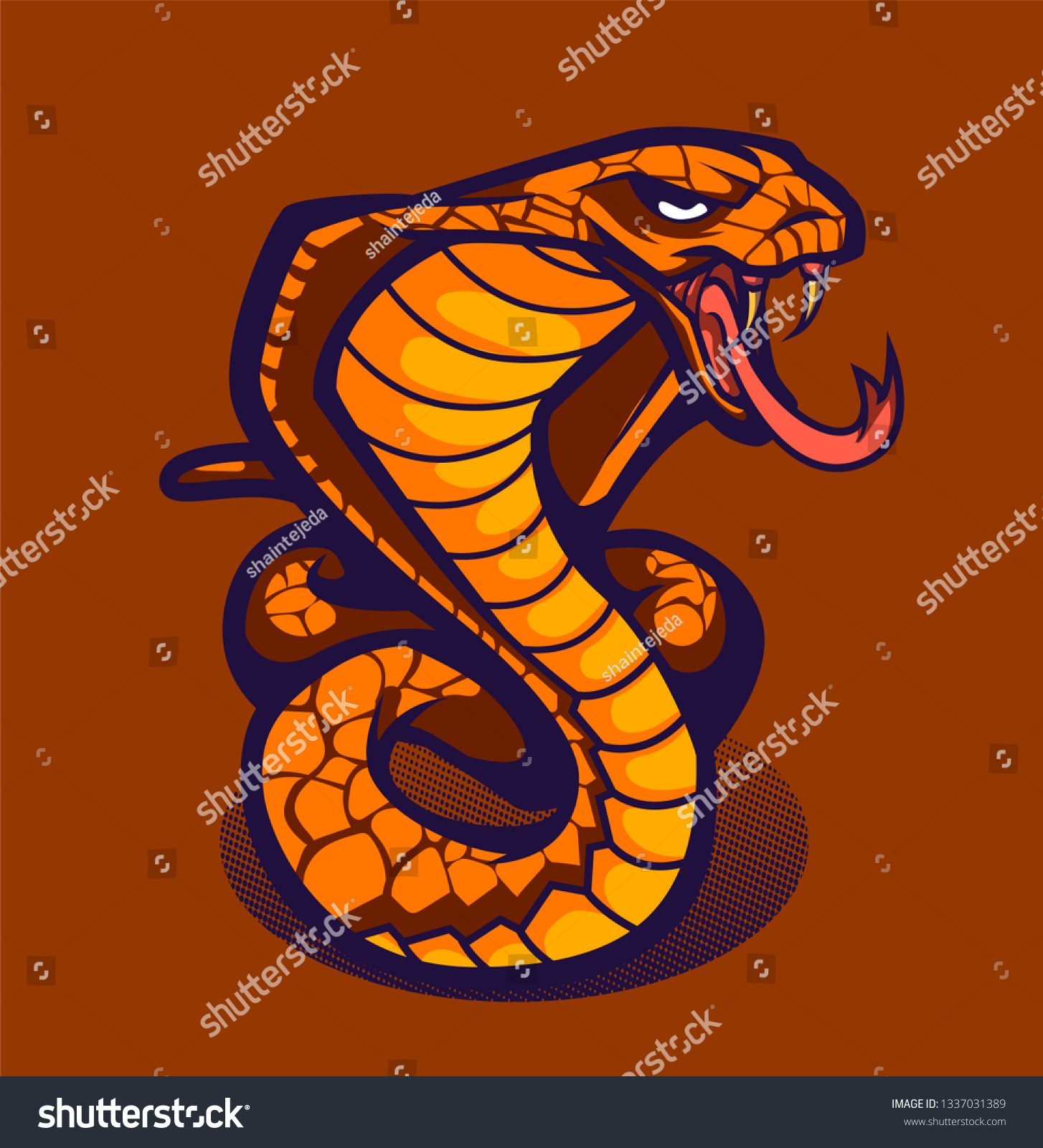 Cobra Mascot Logovector Illustration Stock Vector (Royalty Free) 1337031389