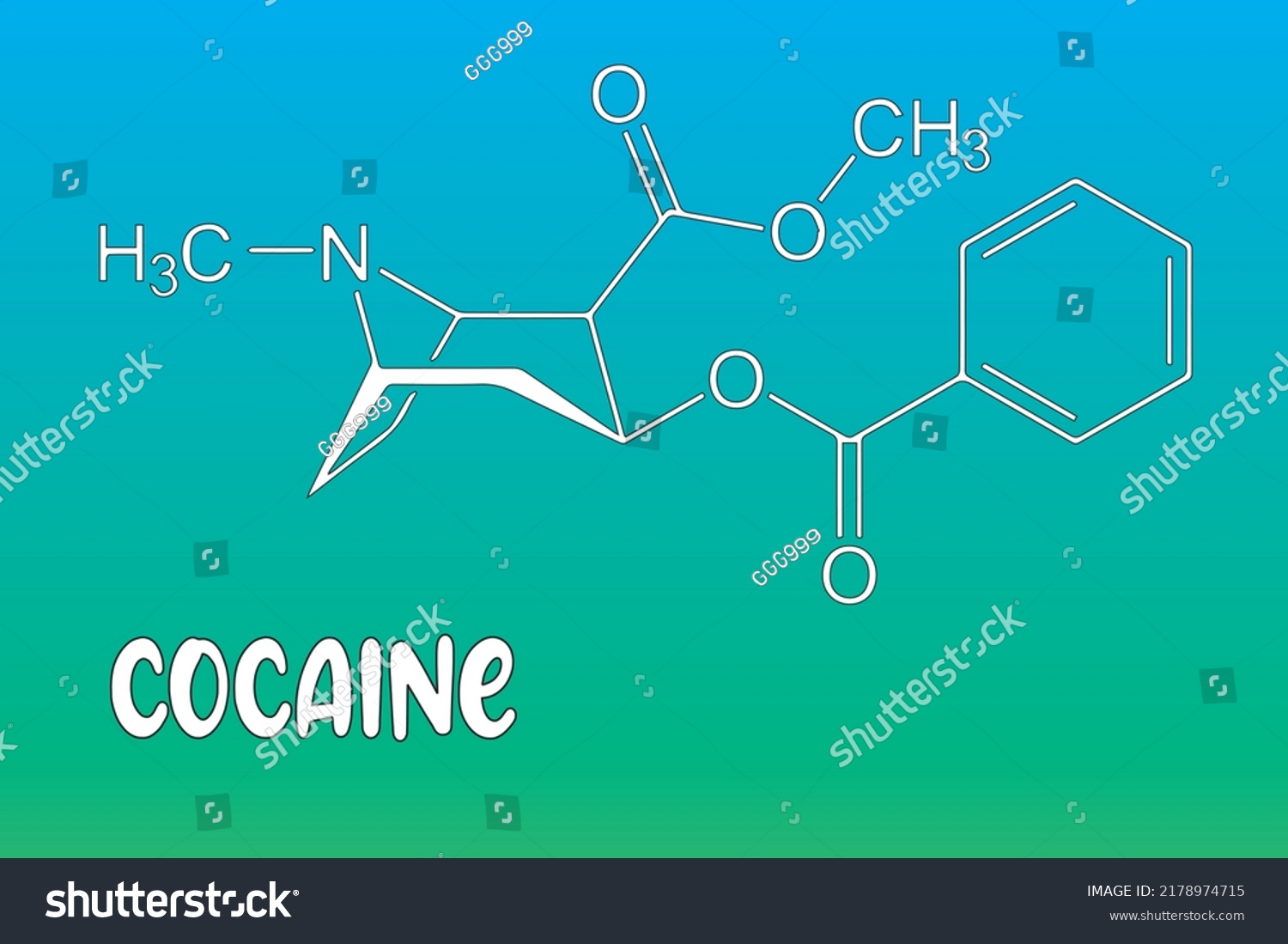 Cocaine Structural Formula Conceptual Content Stock Vector (Royalty ...