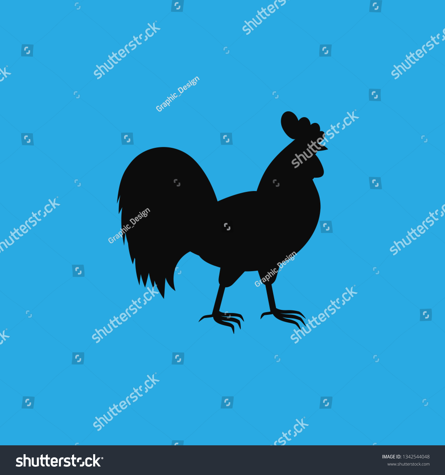 Cock Icon Vector Stock Vector (Royalty Free) 1342544048 | Shutterstock