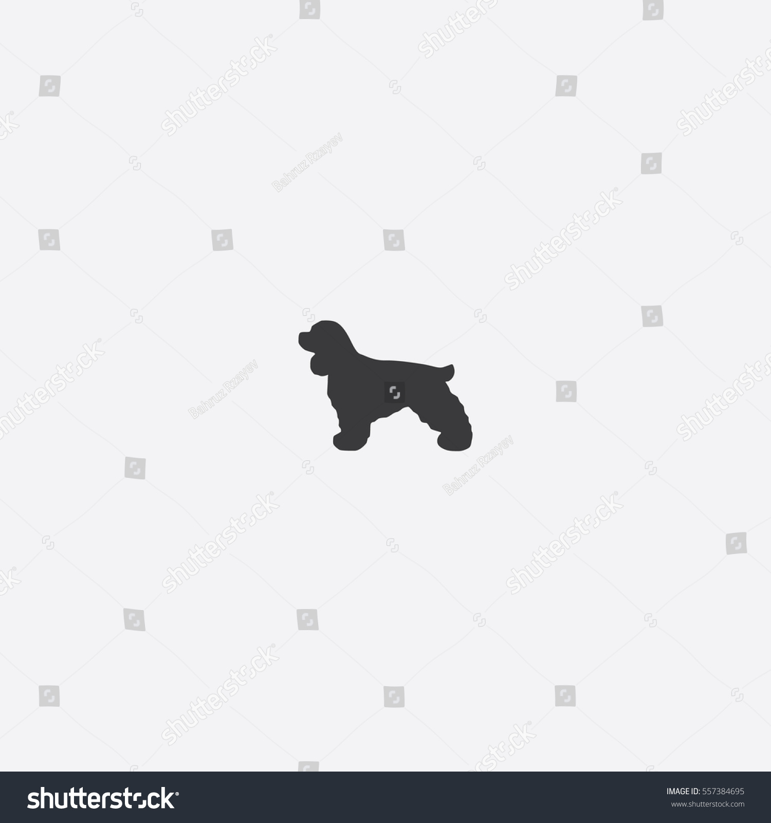Cocker Spaniel Icon Silhouette Vector Illustration Stock Vector ...