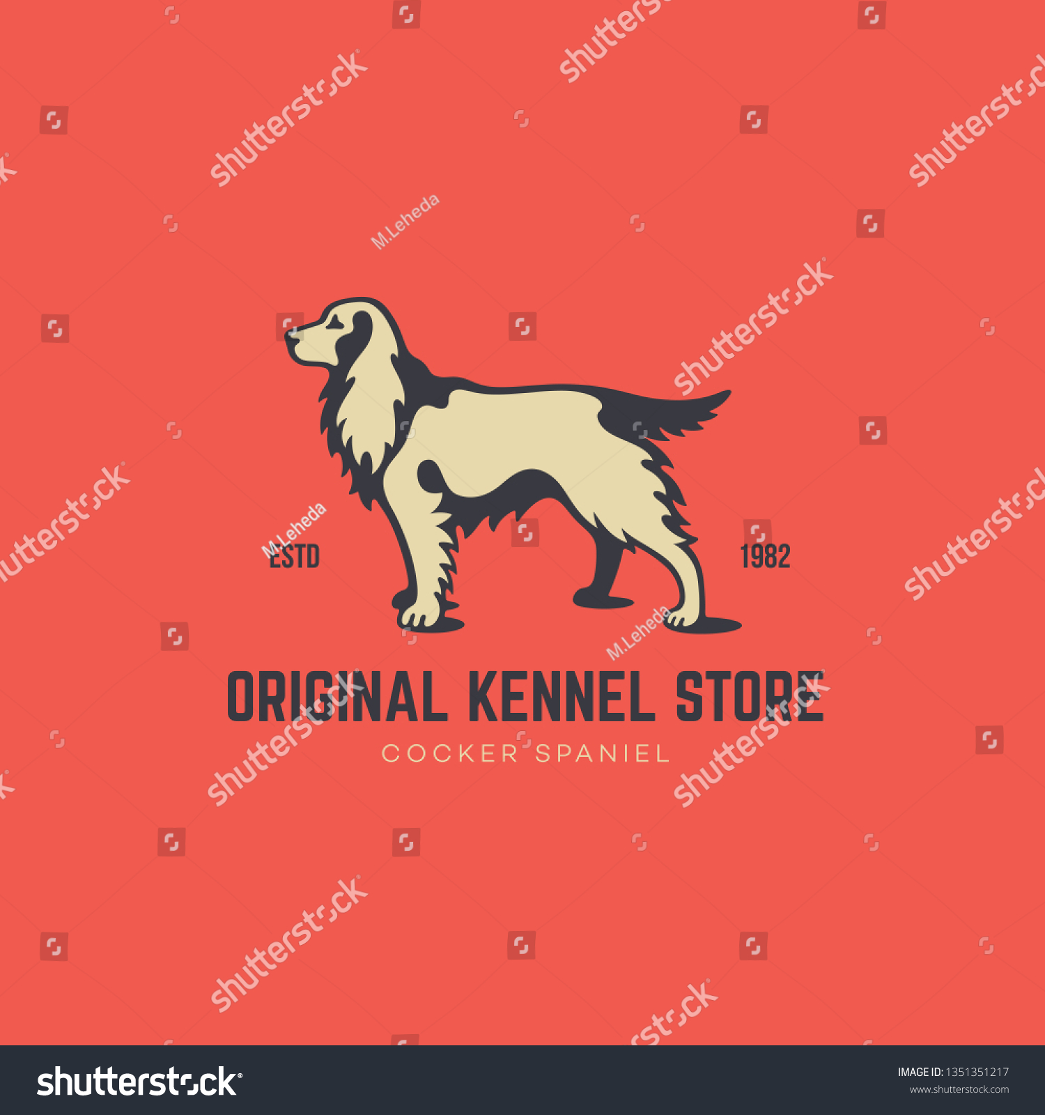 Cocker Spaniel Logo Design Template Vector Stock Vector (Royalty Free ...