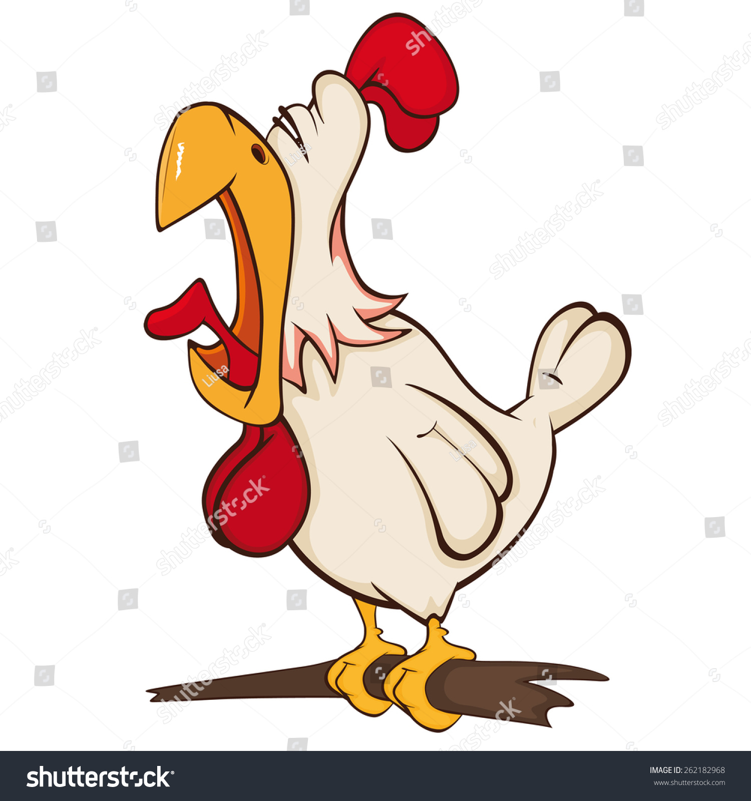 Cockerel Vector Illustration. Cartoon - 262182968 : Shutterstock