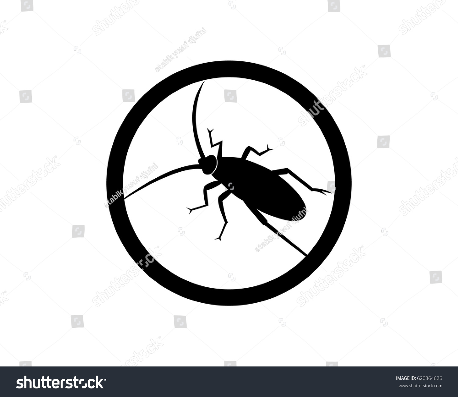 Cockroach Logo Stock Vector (Royalty Free) 620364626