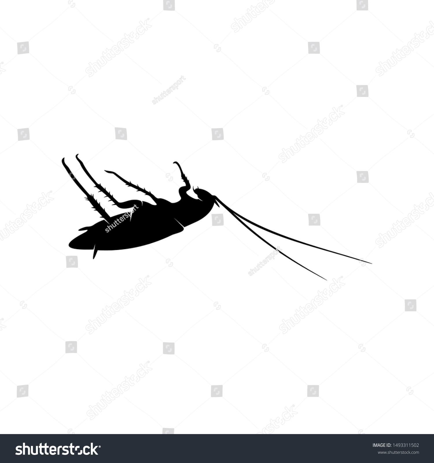 Cockroach Logo Design Vector Illustration Cockroach Stock Vector ...