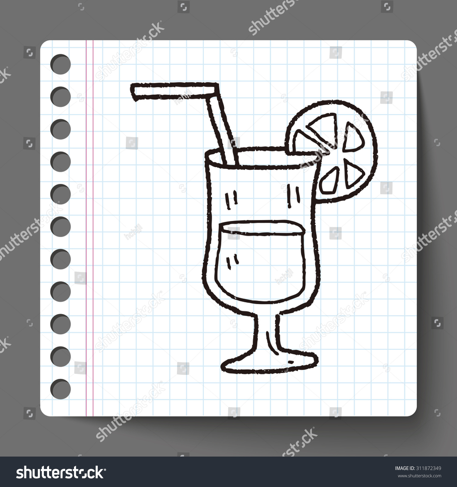Cocktail Doodle Stock Vector (Royalty Free) 311872349 | Shutterstock