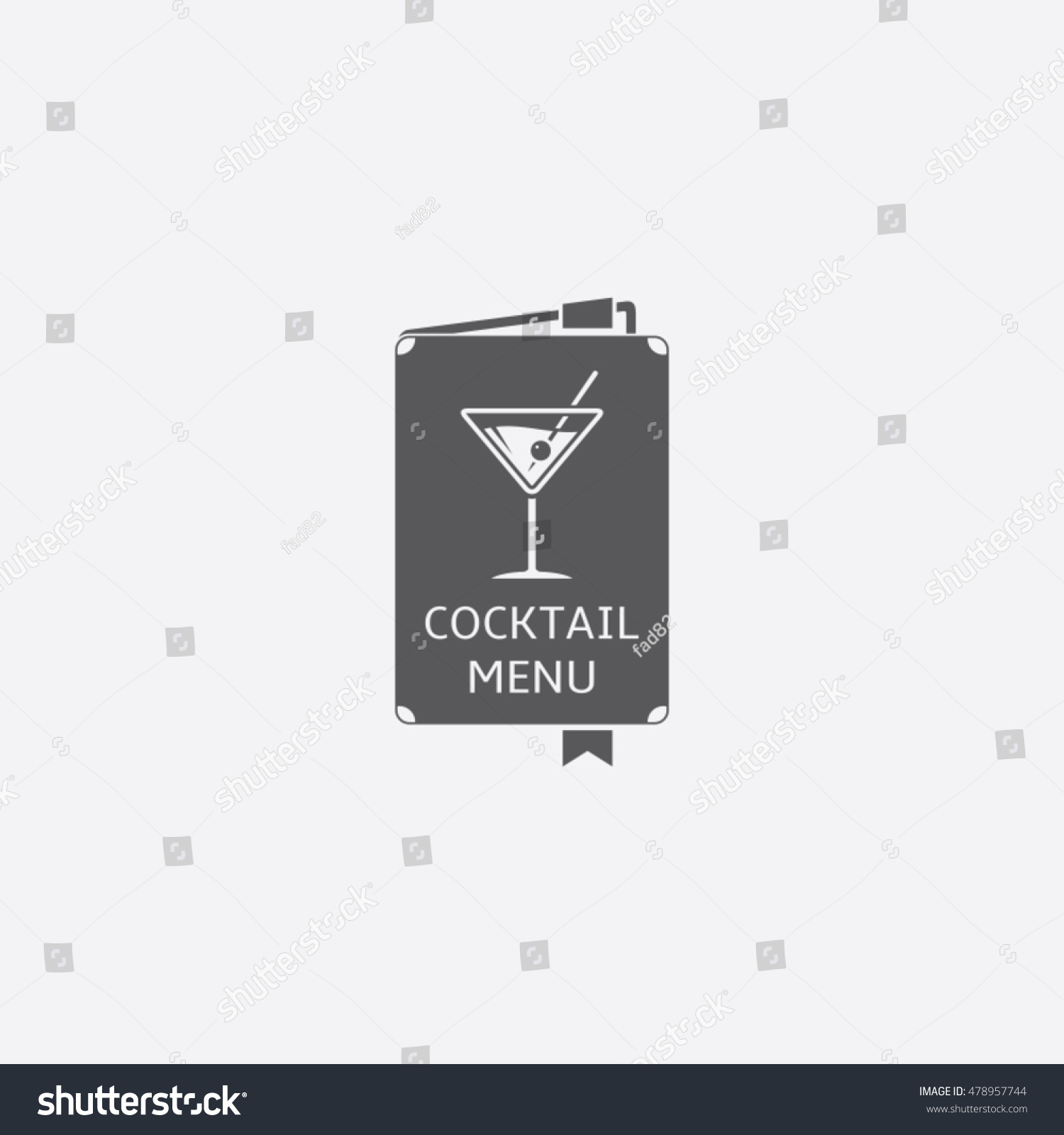 Cocktail Menu Icon Stock Vector (Royalty Free) 478957744 | Shutterstock