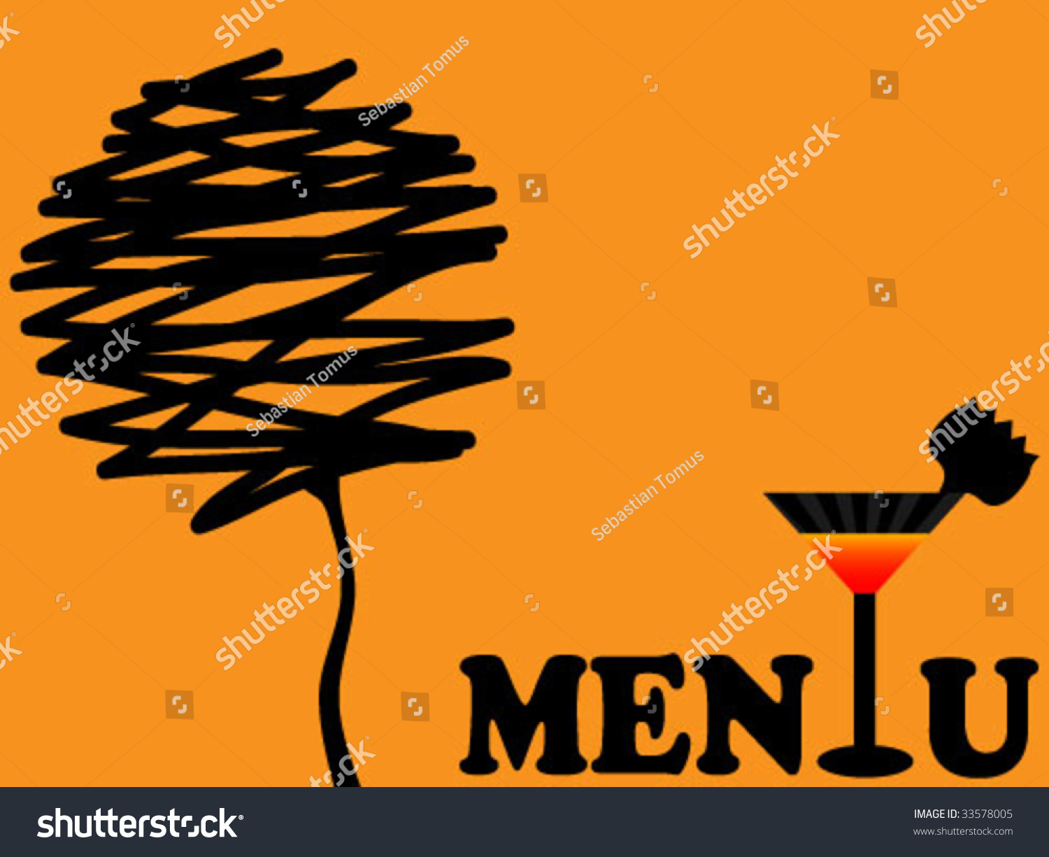 Cocktail Menu Template Vector Illustration Stock Vector Royalty Free 33578005