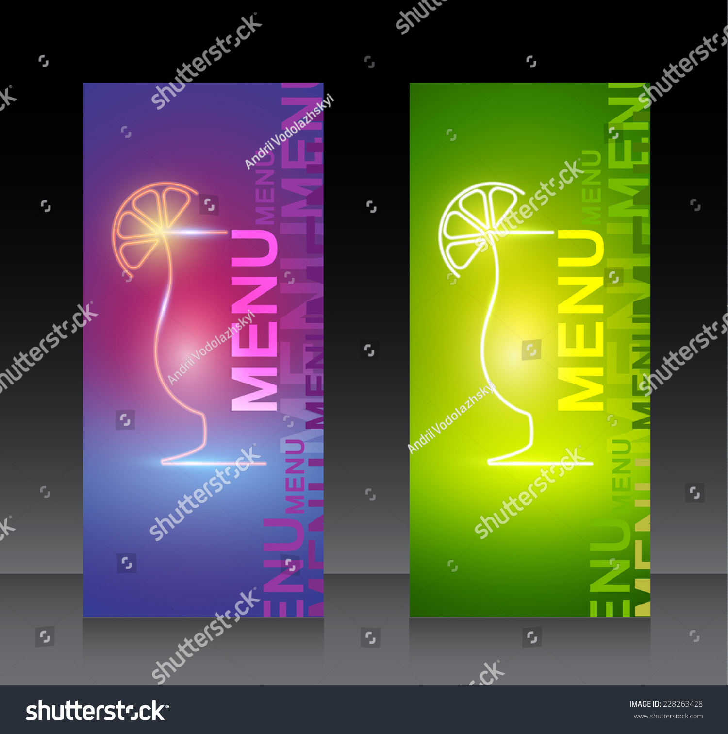 Cocktail Party Design Menu Background Stock Vector (Royalty Free ...
