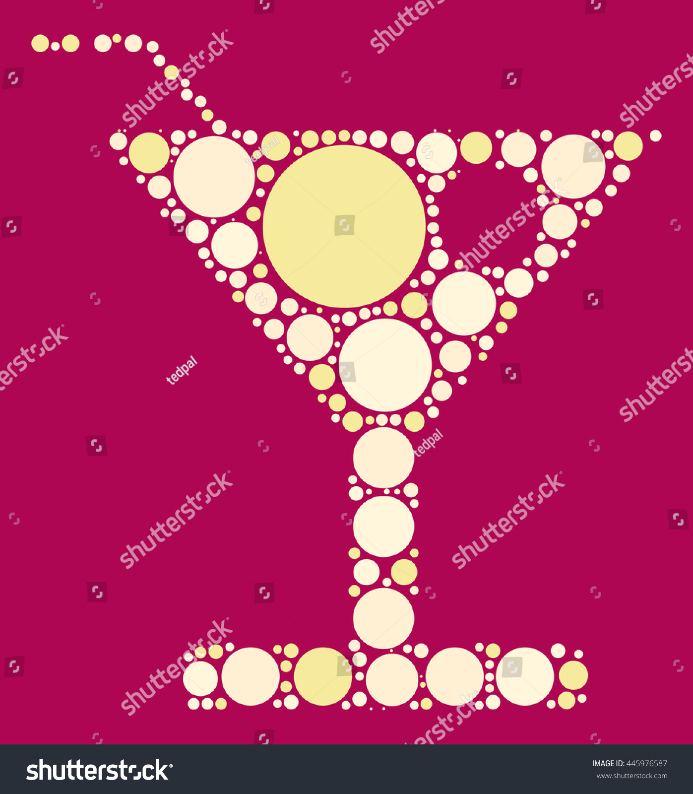 Cocktail Shape Vector Design By Color Stock Vector (Royalty Free) 445976587