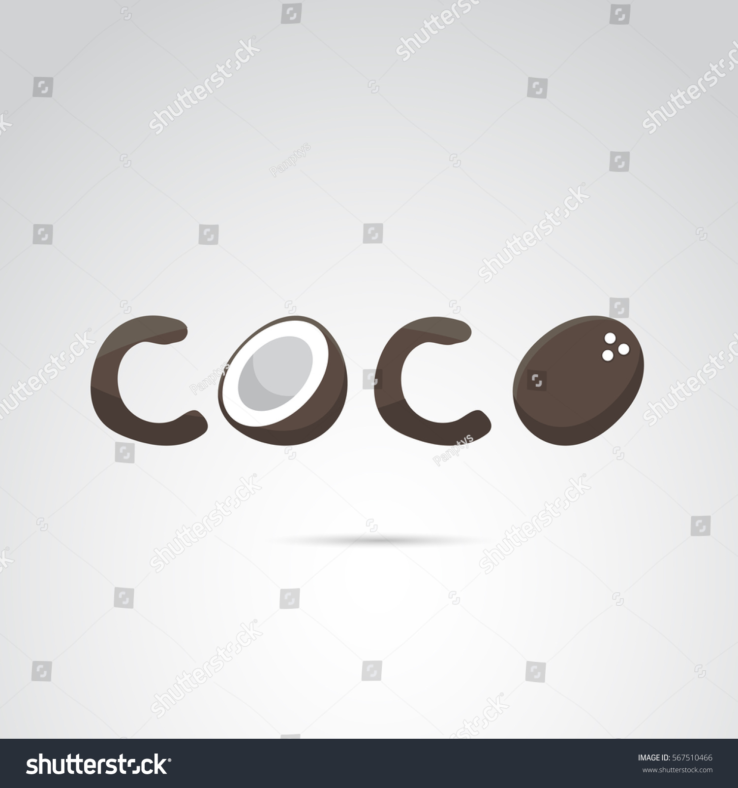 Coco Creative Sign On White Background Stock Vector (Royalty Free ...