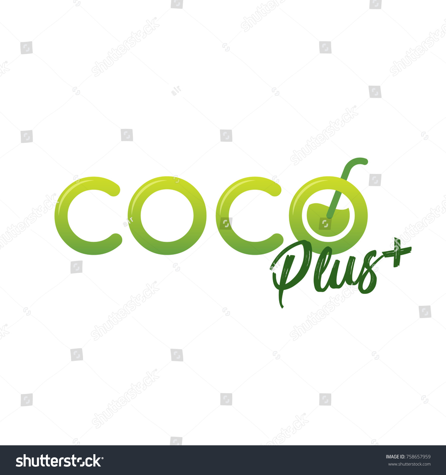 Coco Plus Coconut Water Drink Logo 库存矢量图（免版税）758657959 | Shutterstock