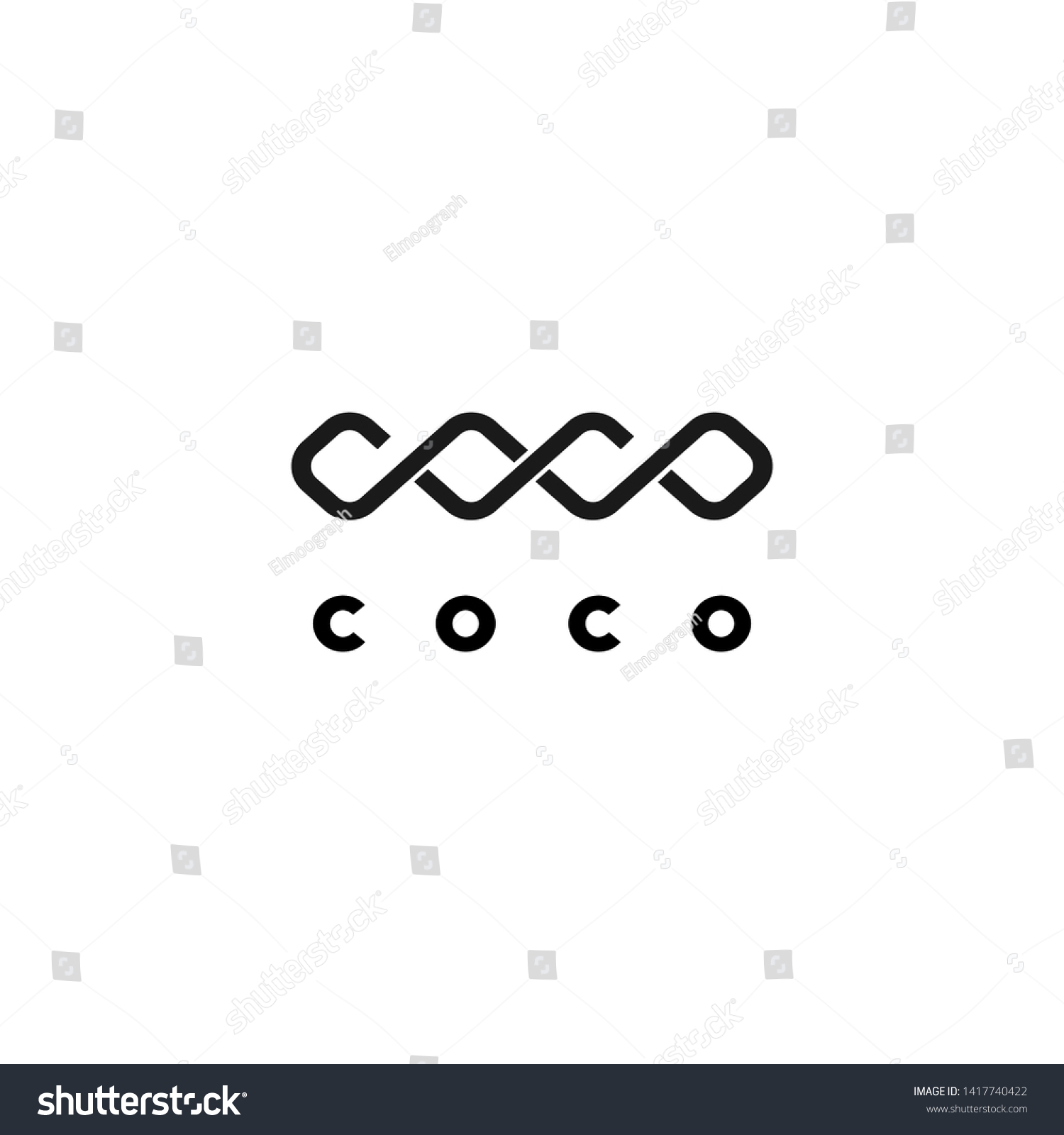 Coco Text Logo Design Element Infinity Stock Vector (Royalty Free ...