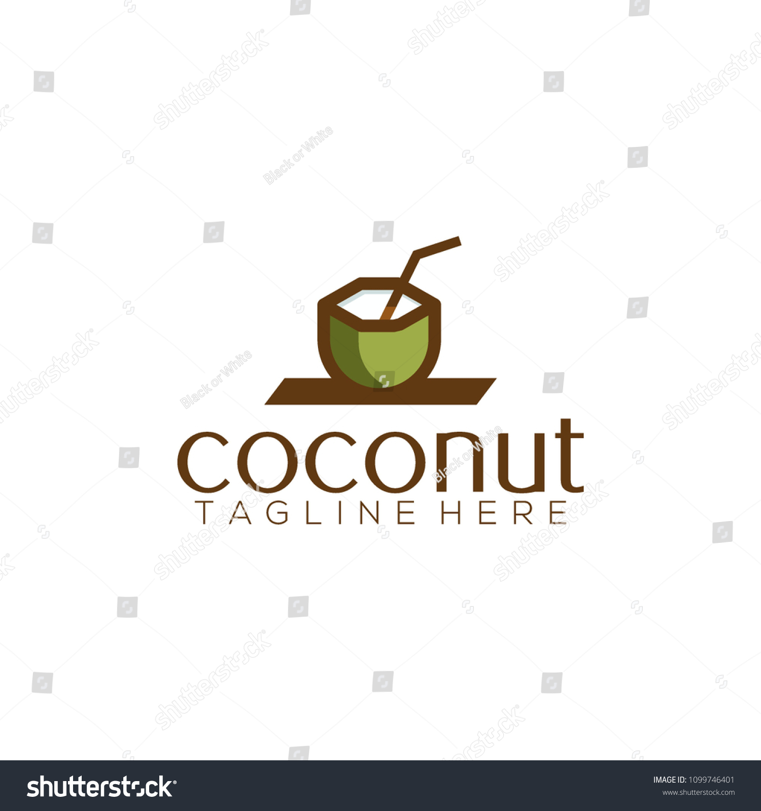 Coconut Logo Vector Coconut Logo Template Stock Vector (Royalty Free ...