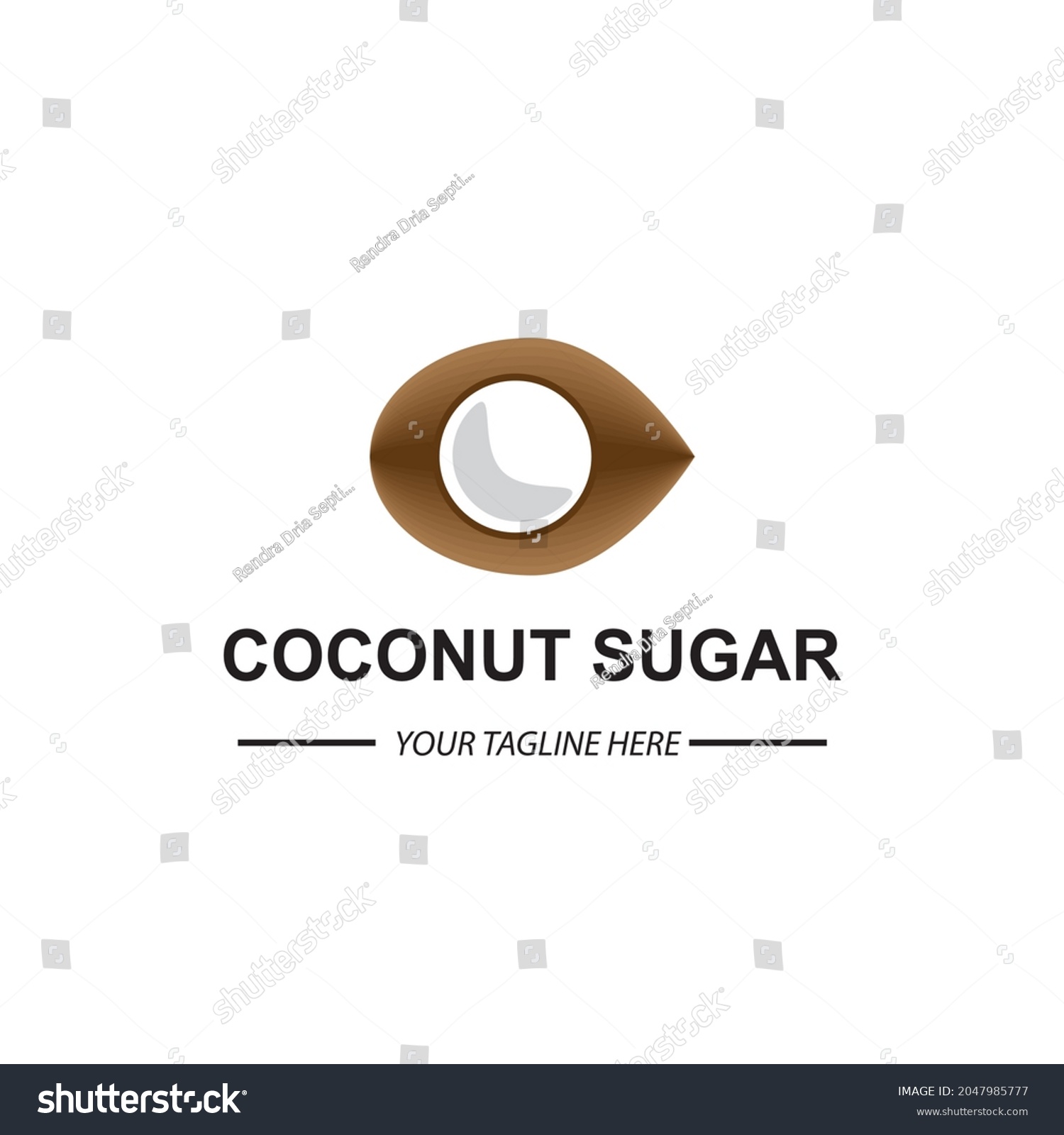 Coconut Sugar Logo Vector Eps 10 Stock Vector (Royalty Free) 2047985777 ...