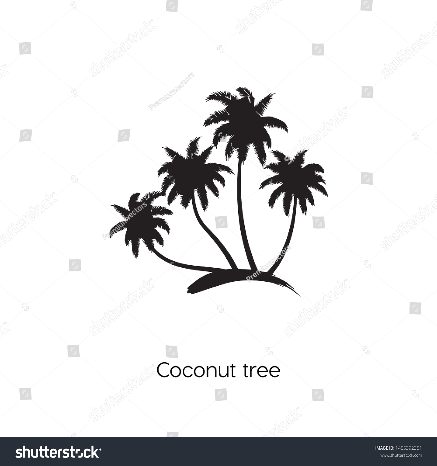Coconut Tree Symbol Sign Design Vector Stock Vector (Royalty Free ...