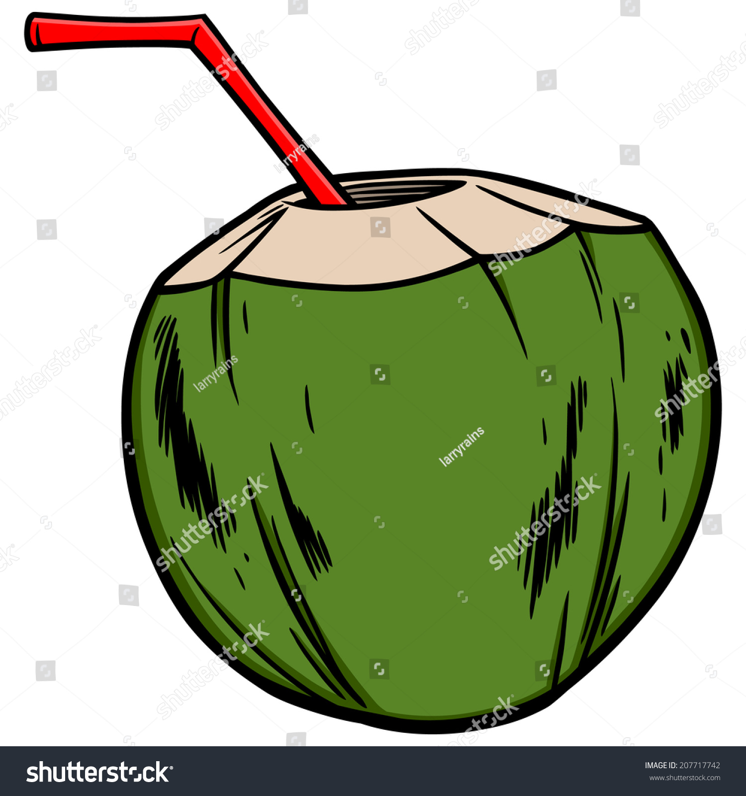 Coconut Water Stock Vector (Royalty Free) 207717742