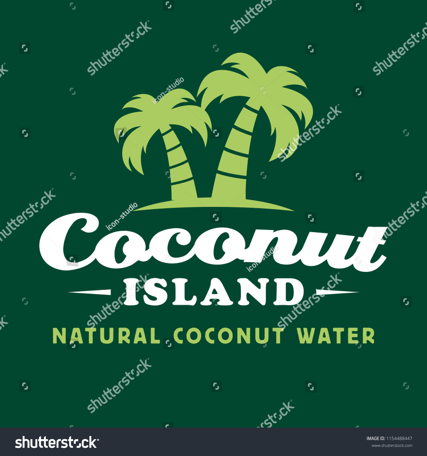 Coconut Water Logo Template: vector de stock (libre de regalías ...