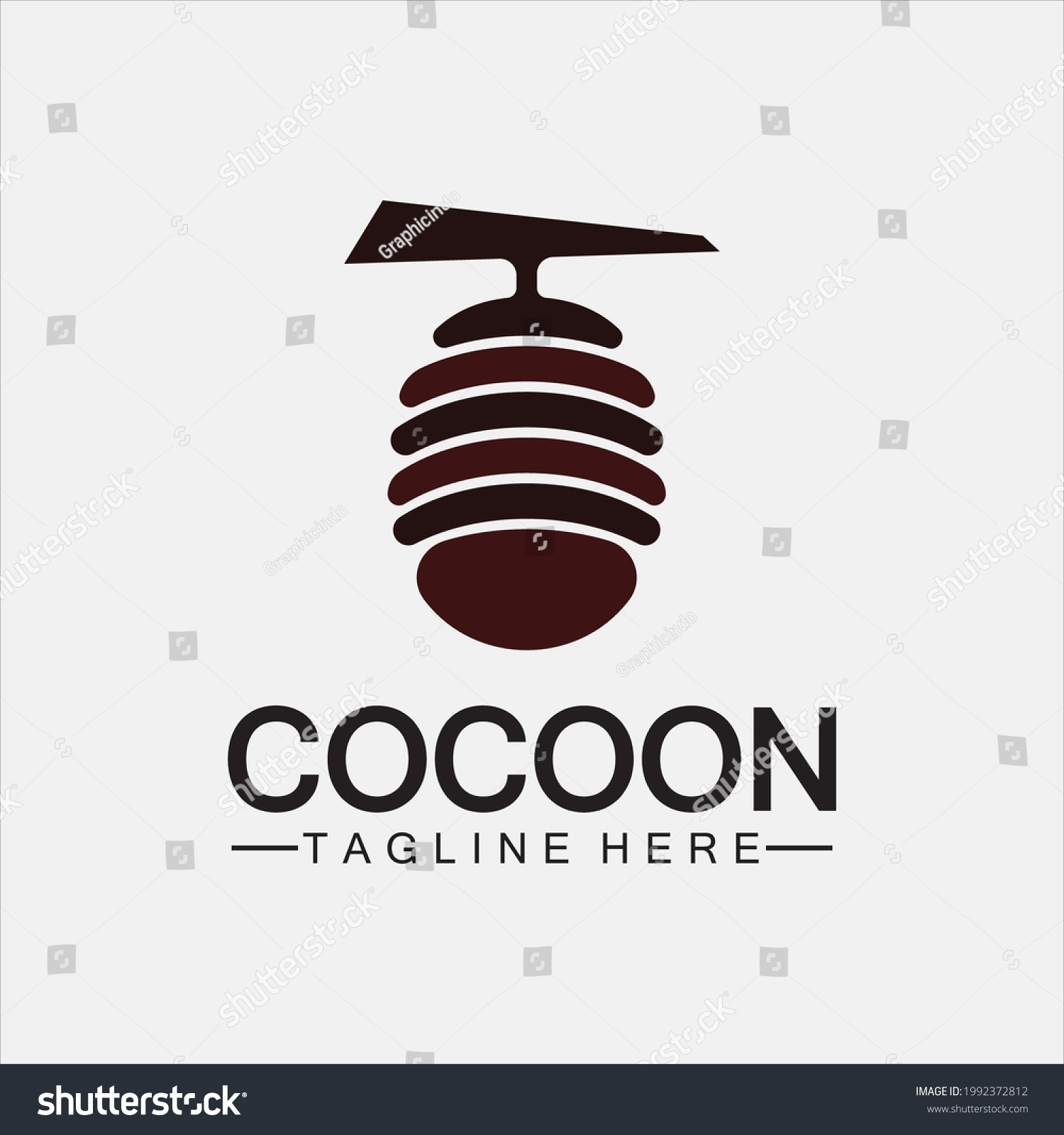 Cocoon Logo Vector Illustration Design Template Stock Vector (Royalty ...