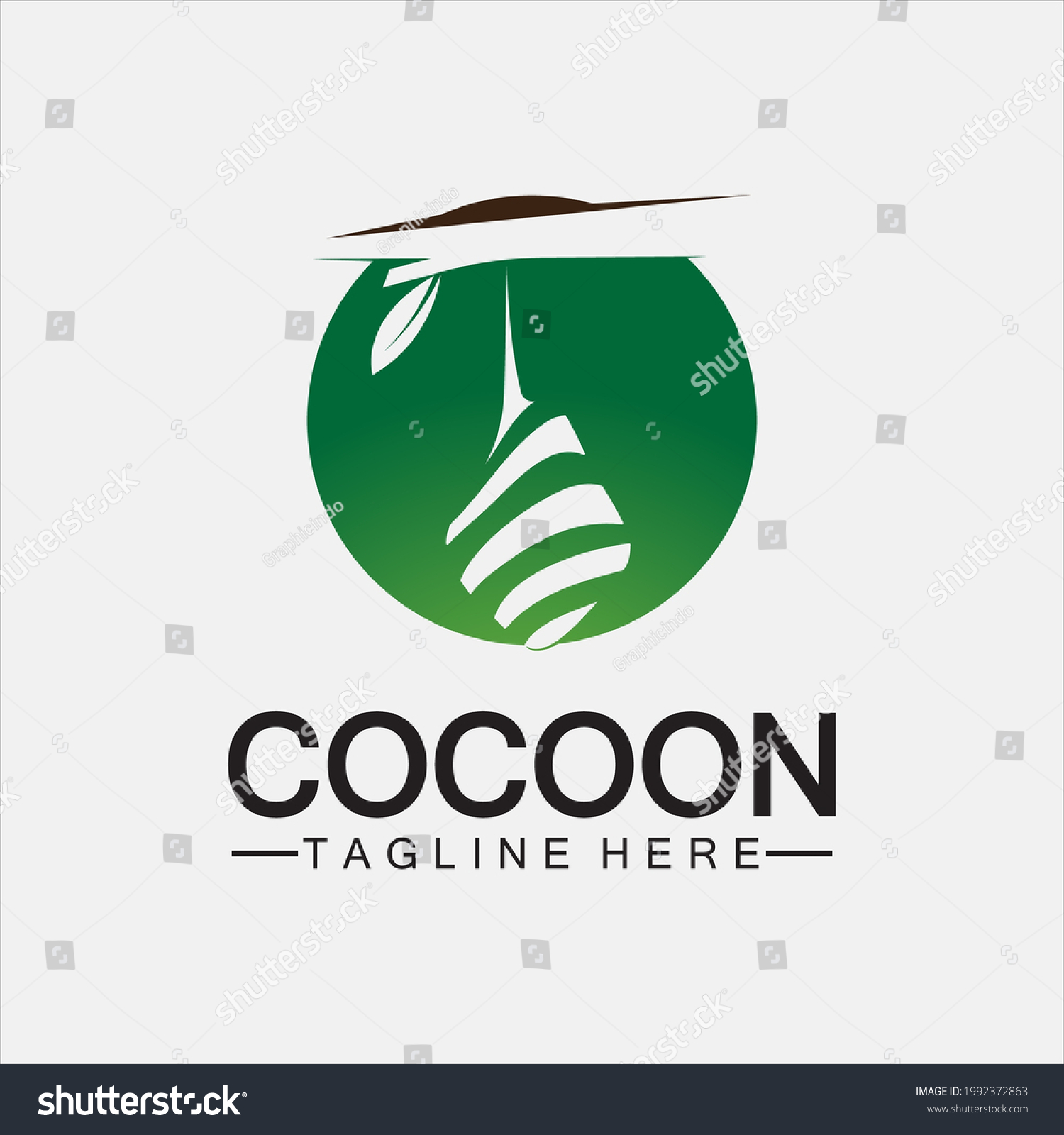 Cocoon Logo Vector Illustration Design Template Stock Vector (Royalty ...