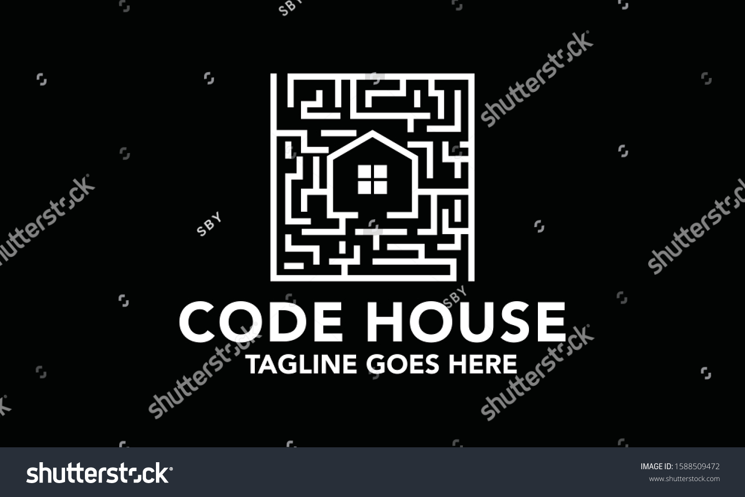 Code House Logo Design Inspiration: vector de stock (libre de regalías ...