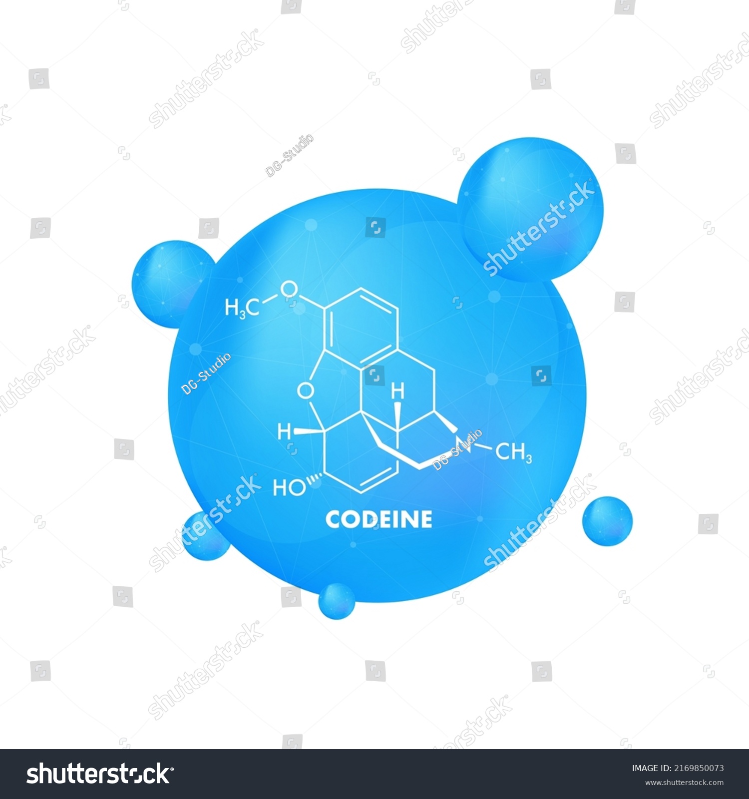 Codeine Chemical Formula Codeine Chemical Molecular Stock Vector ...