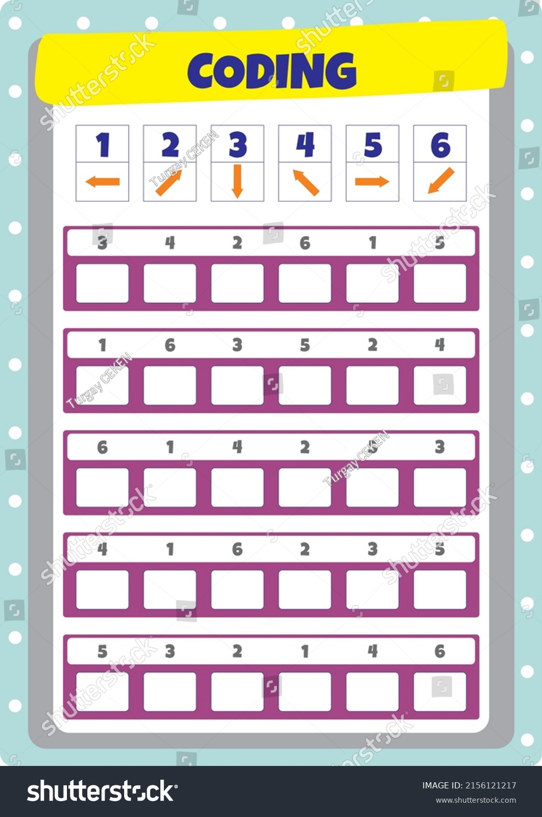 Coding Activity Arrows Kids Stock Vector (Royalty Free) 2156121217 ...