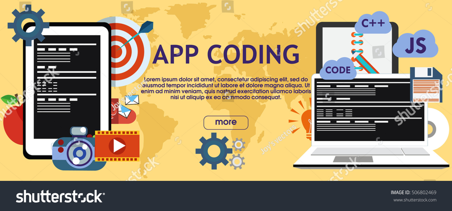 Coding Current Profession Banner Different Types: vector de stock ...