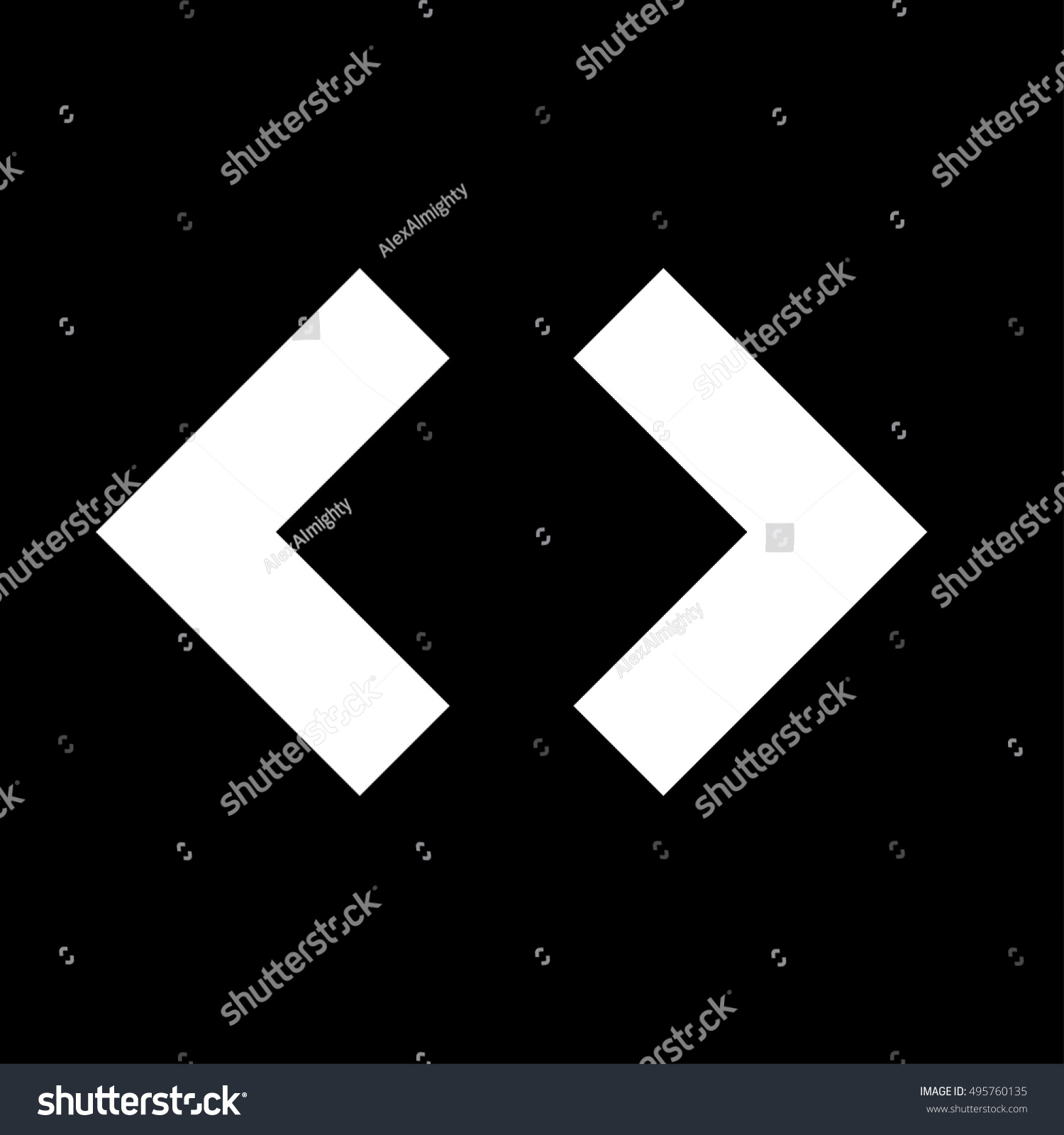 Coding Icon Simple Logo Code Signs Stock Vector (Royalty Free ...