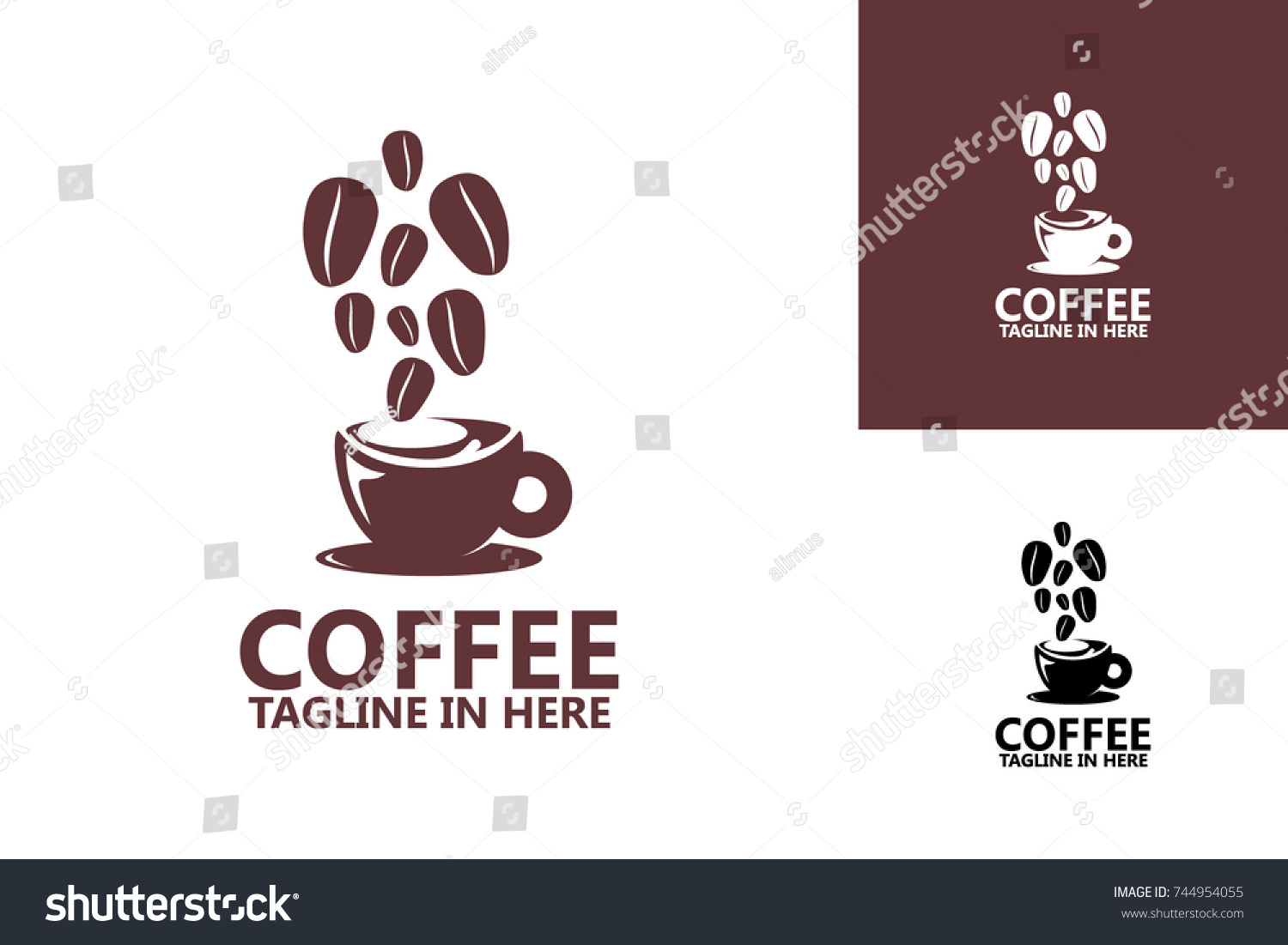 Cofee Logo Template Design: เวกเตอร์สต็อก (ปลอดค่าลิขสิทธิ์) 744954055 ...