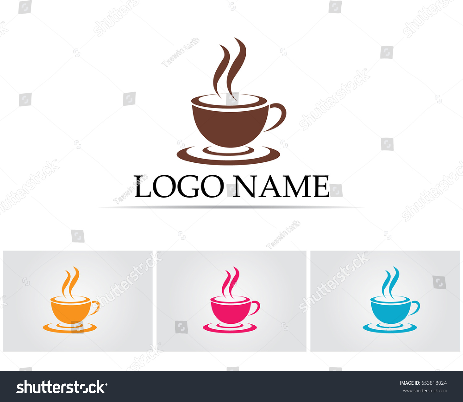 Coffe Drink Logo Stock Vector (Royalty Free) 653818024 | Shutterstock