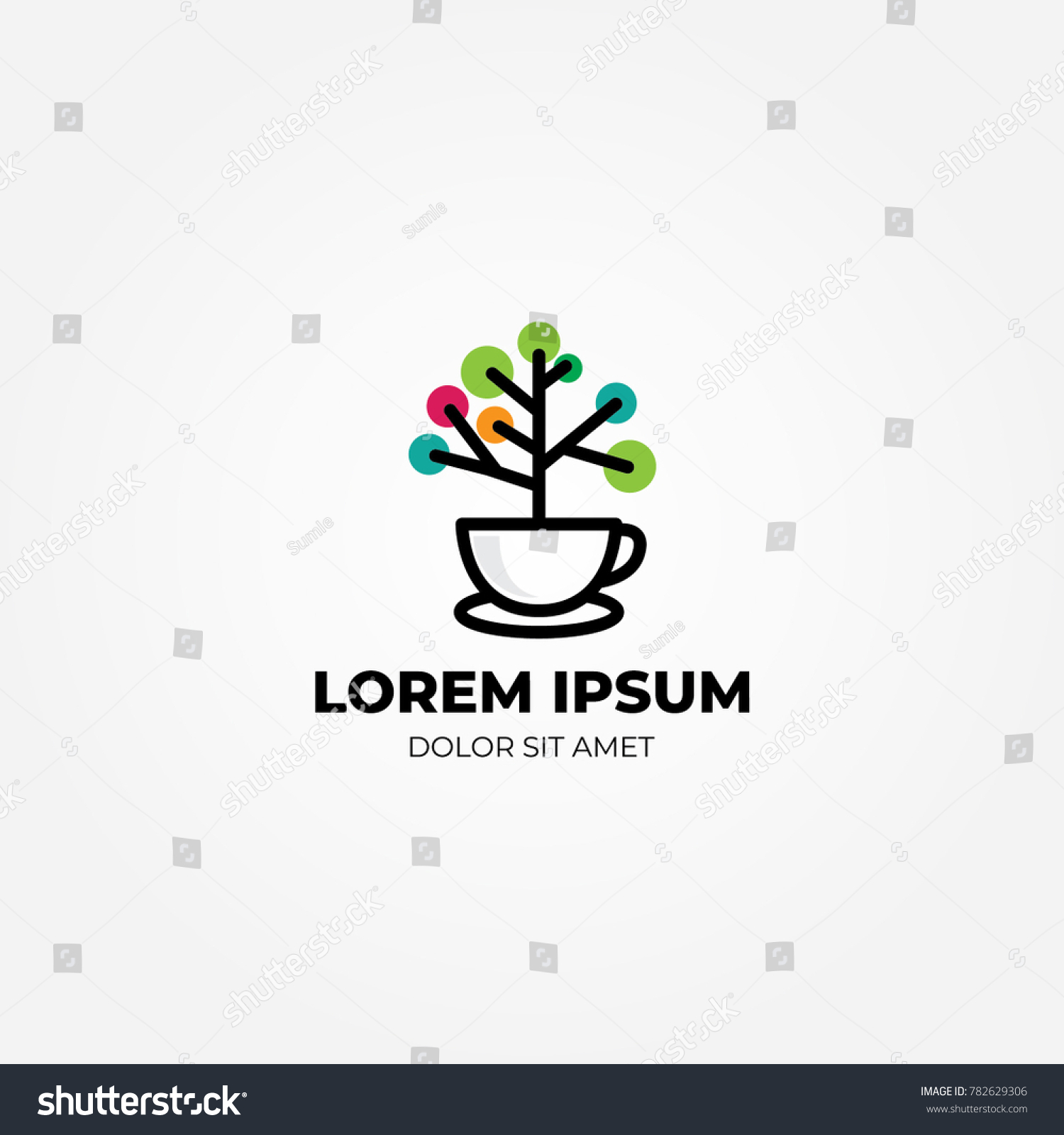 Coffee Tree Logo Vector Icon Template: เวกเตอร์สต็อก (ปลอดค่าลิขสิทธิ์ ...