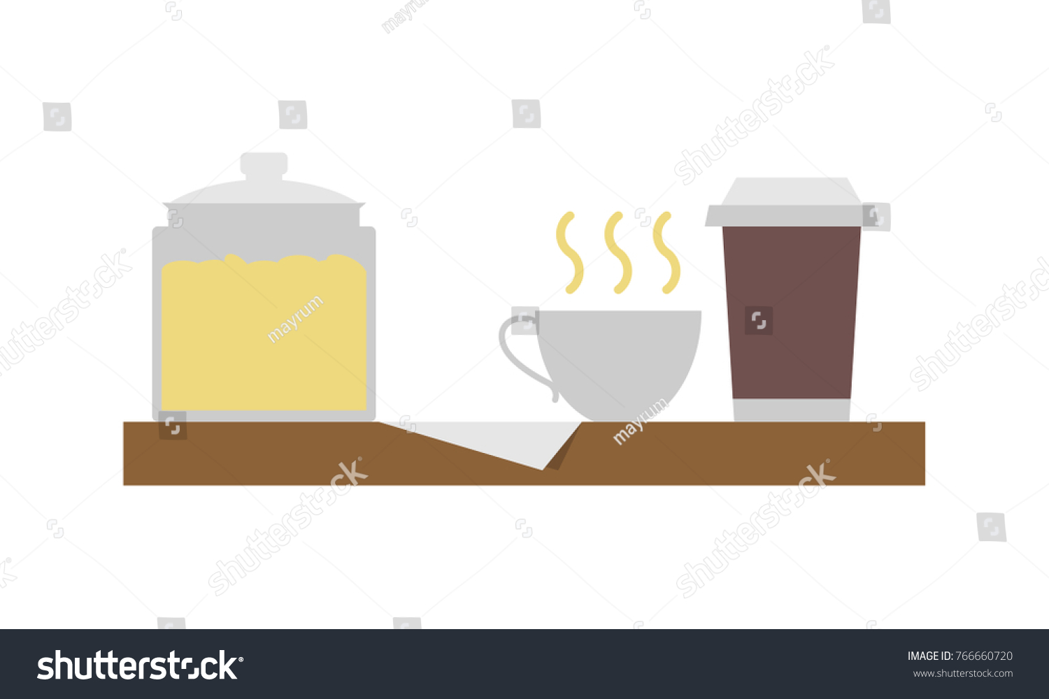 Coffee Bar Vector Illustration Stock Vector (Royalty Free) 766660720 ...