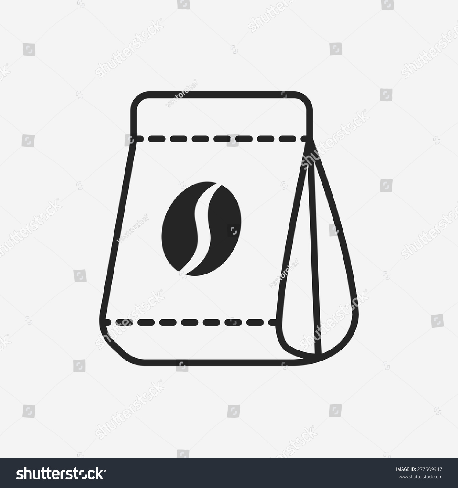 Coffee Bean Bag Icon Stock Vector (Royalty Free) 277509947 | Shutterstock