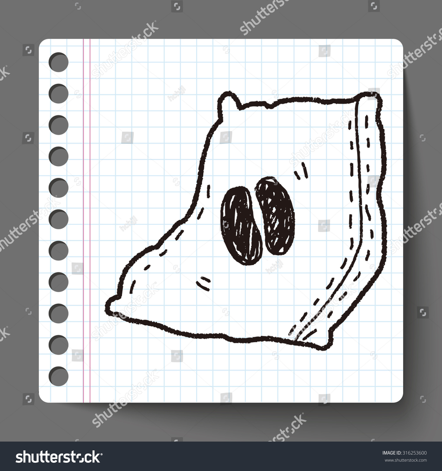 Coffee Bean Doodle Drawing Stock Vector (Royalty Free) 316253600