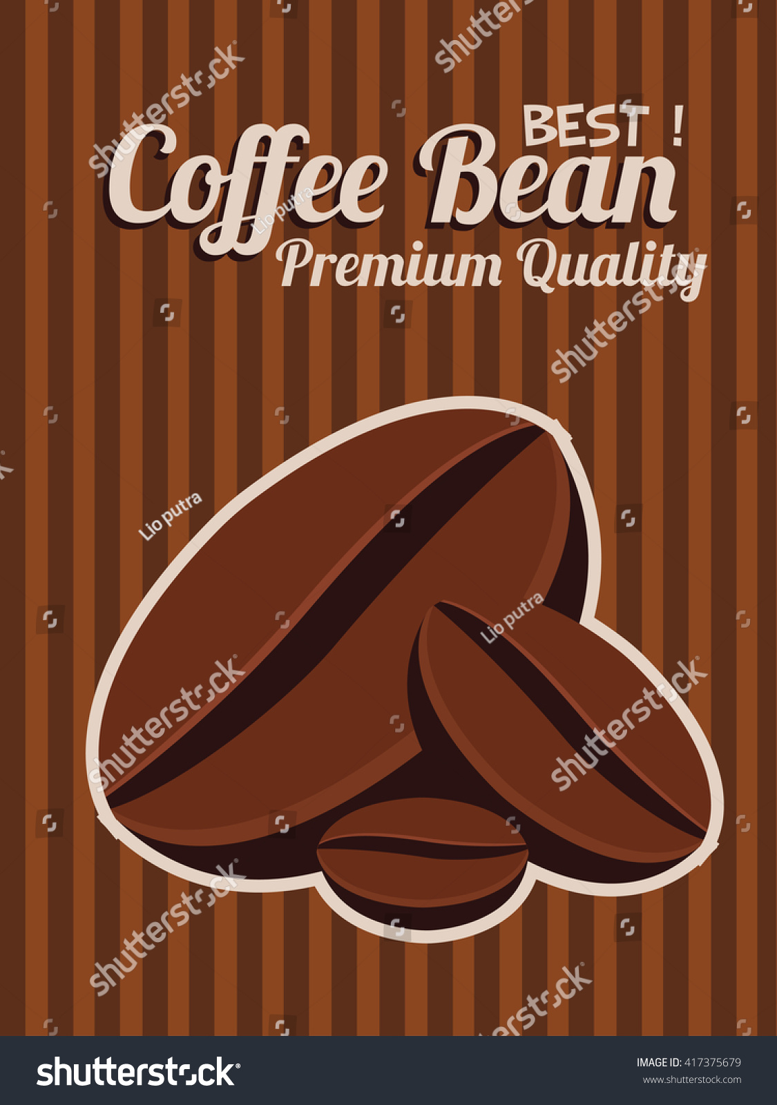 Coffee Bean Poster Stock Vector (Royalty Free) 417375679 | Shutterstock