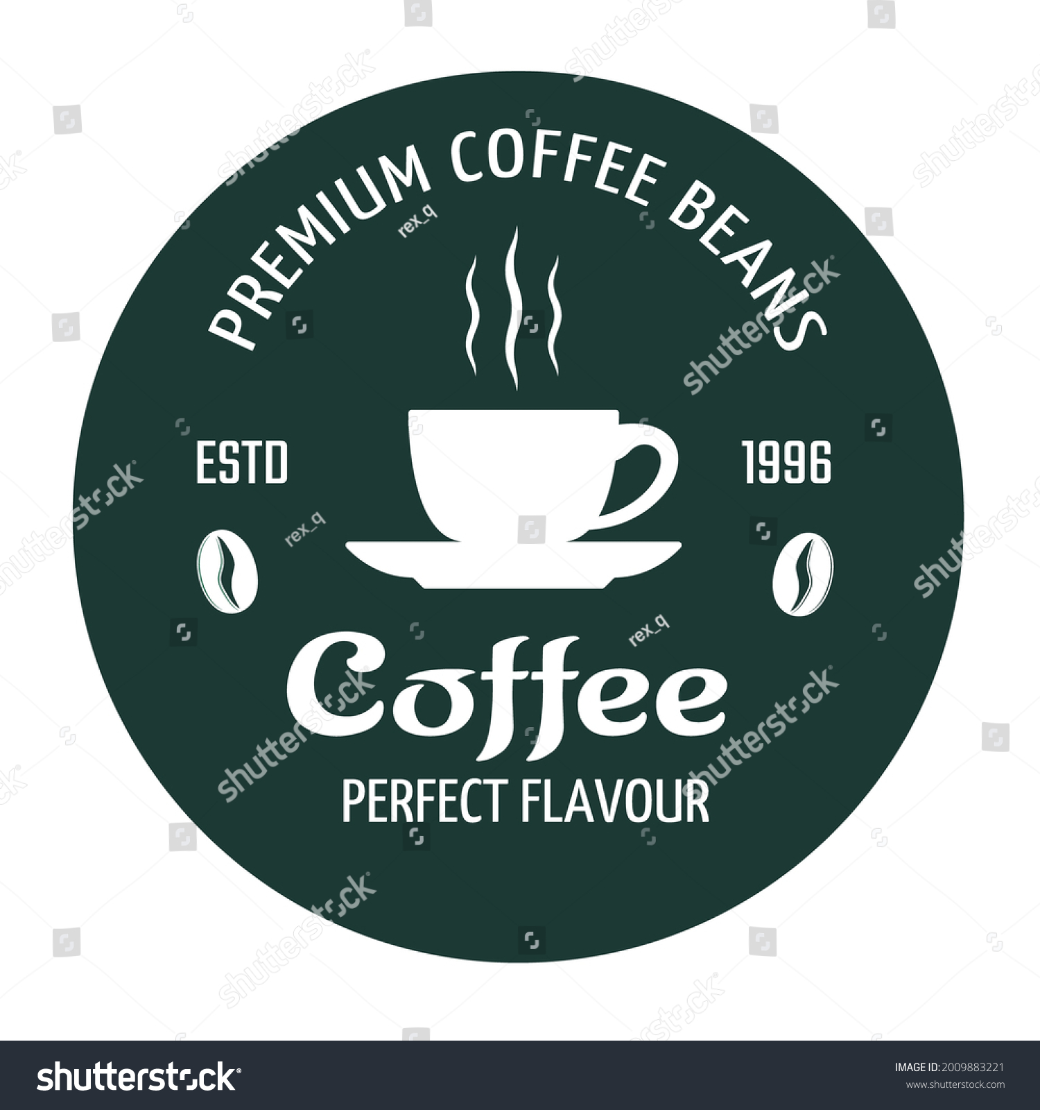 Coffee Bean Shop Logo Icon Stock Vector (Royalty Free) 2009883221 ...