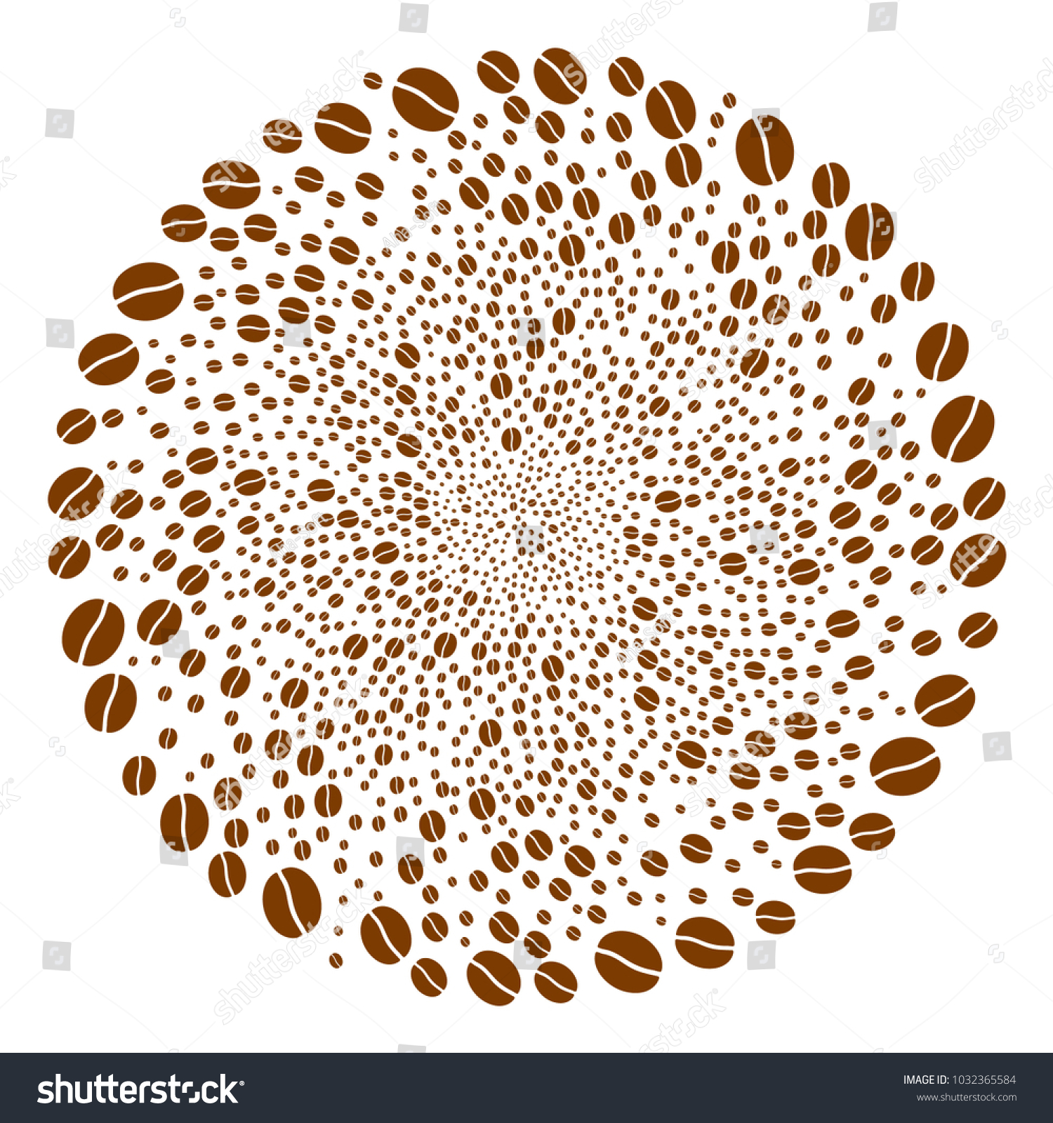 Coffee Bean Swirl Source Element Cyclone: vector de stock (libre de ...