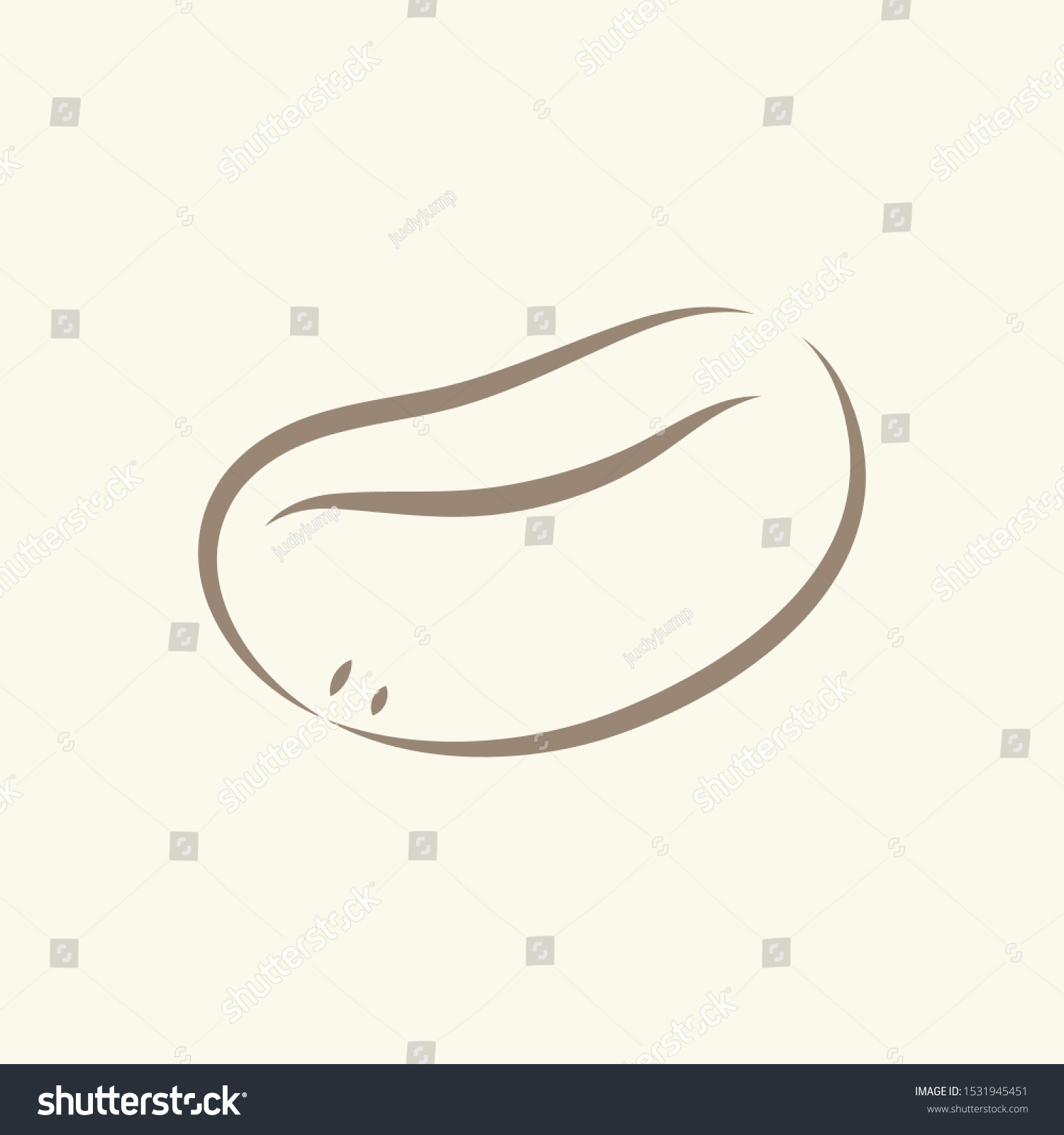 Coffee Bean Vector Coffee Bean Symbol Stock Vector (Royalty Free ...