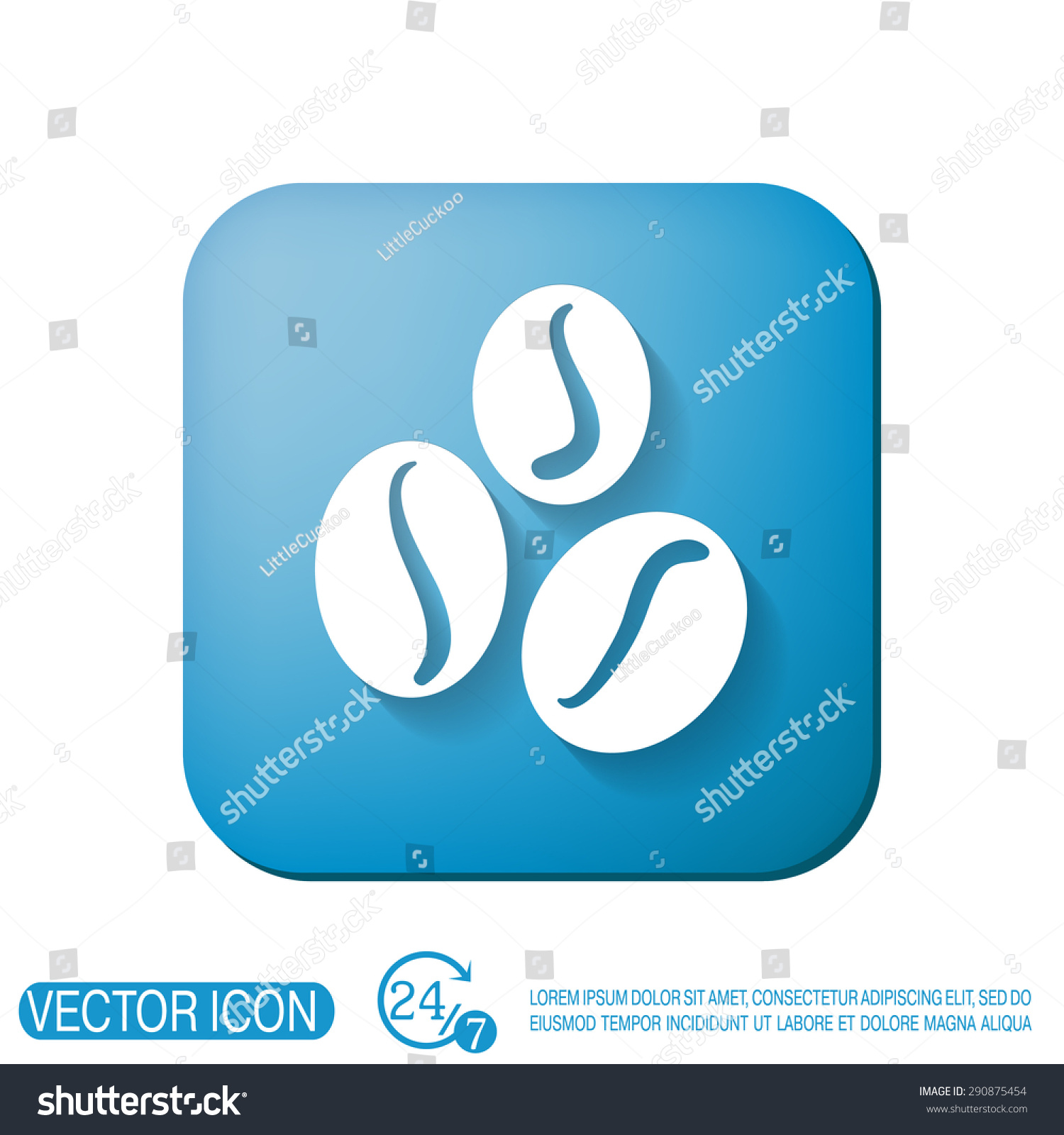 Coffee Beans Symbol Stock Vector (Royalty Free) 290875454