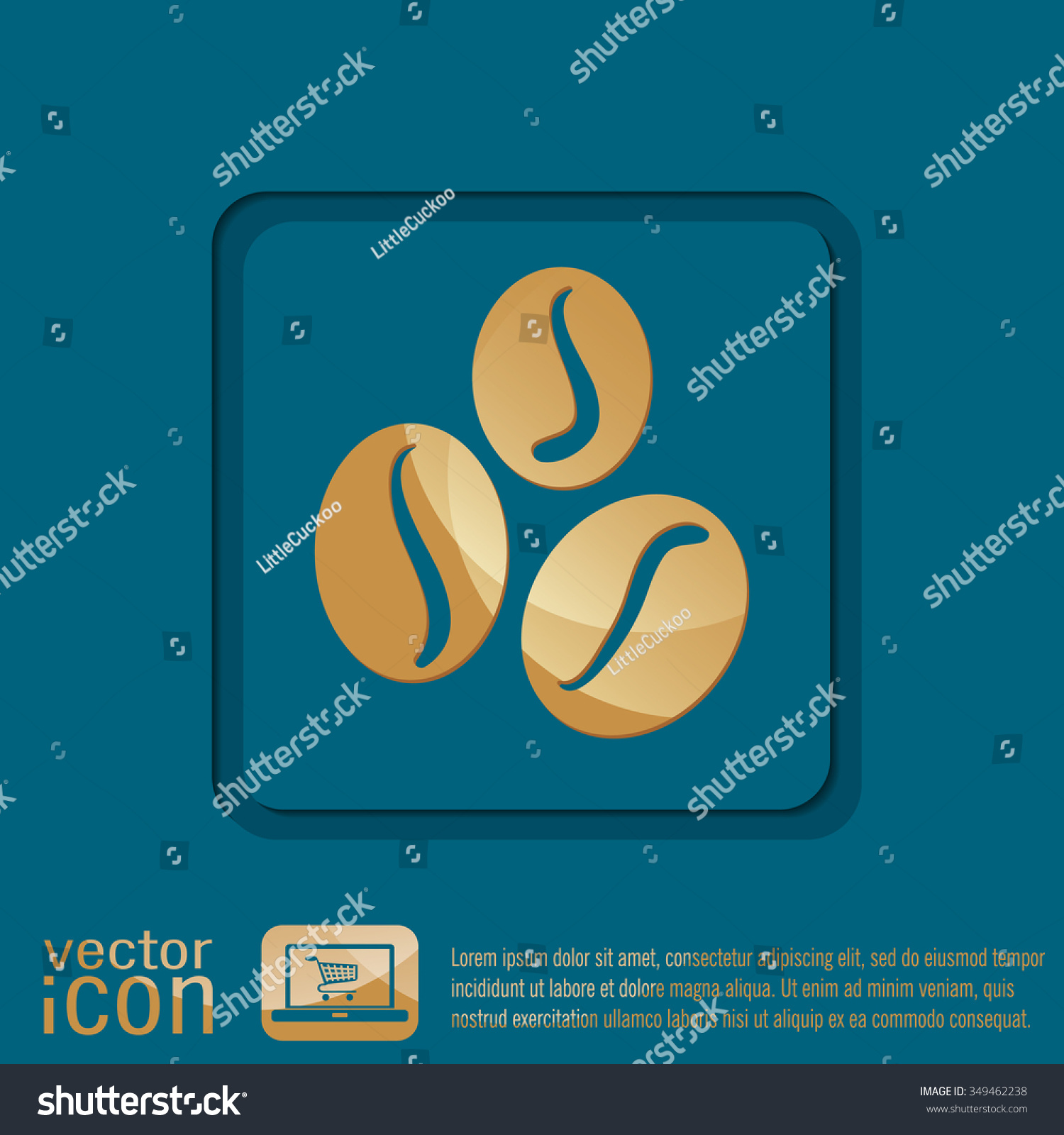 Coffee Beans Symbol Stock Vector (Royalty Free) 349462238