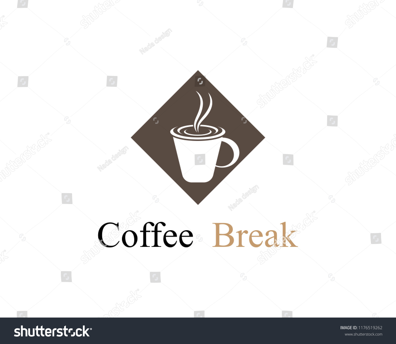 Coffee Break Logo Icon Stock Vector (Royalty Free) 1176519262