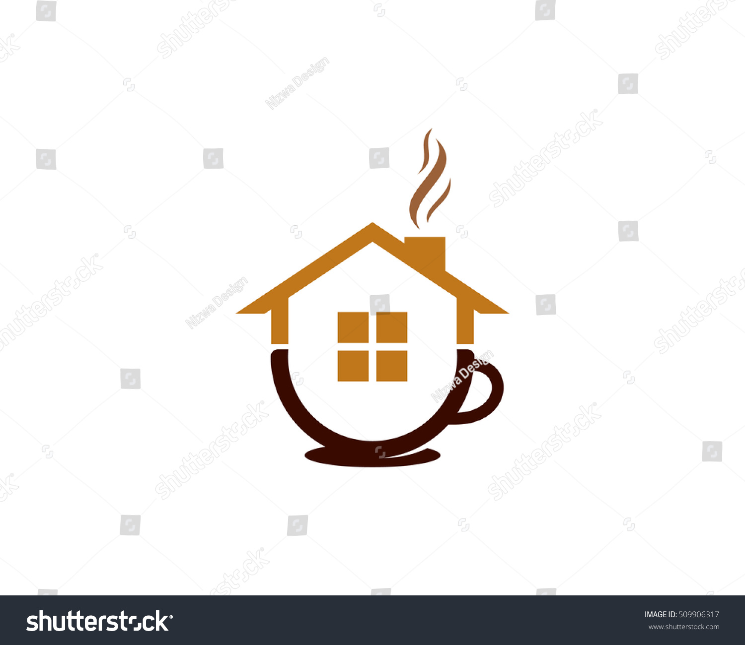 Coffee Cafe Logo Design Template Stock Vector (Royalty Free) 509906317 ...