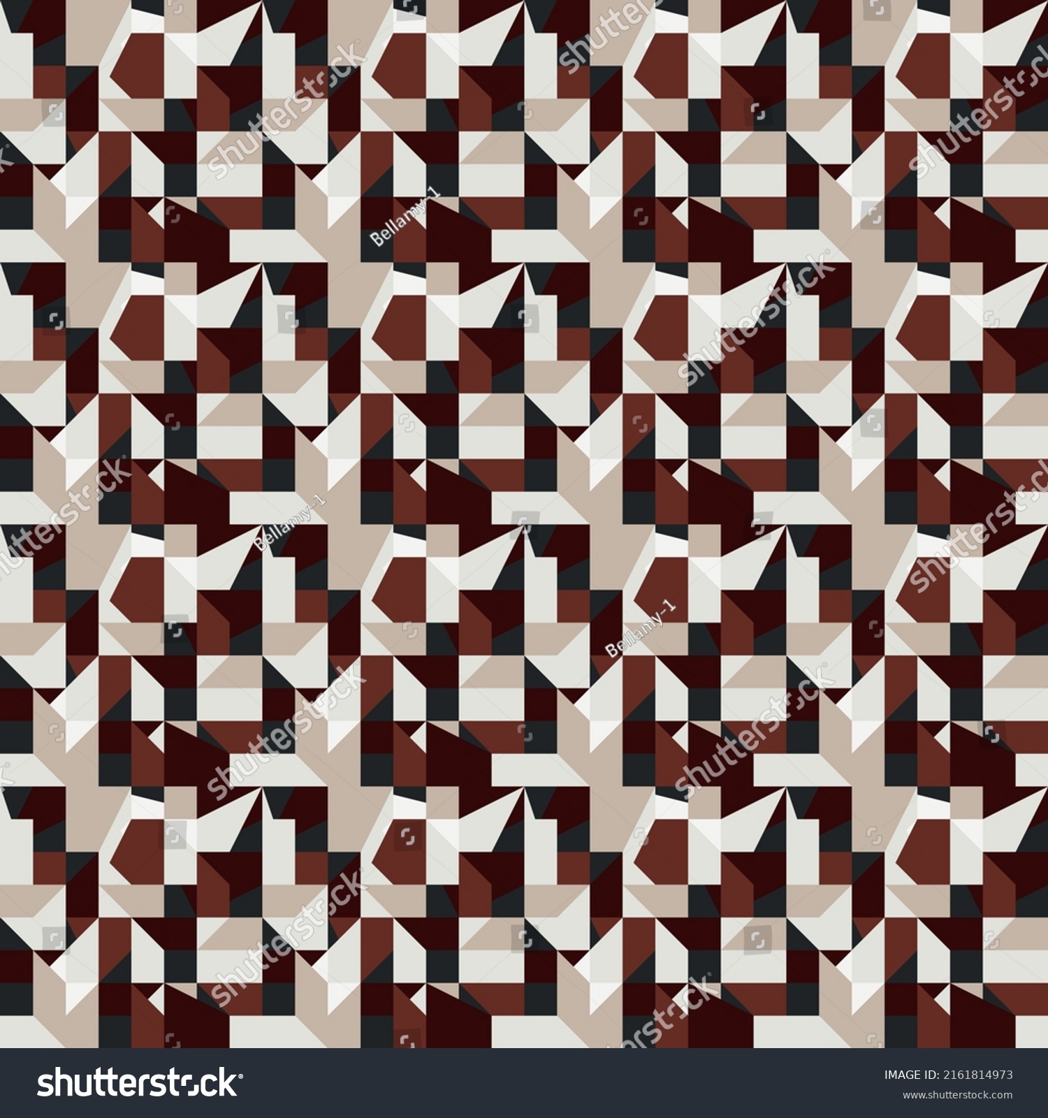 Coffee Colors Angular Wallpaper Vector Seamless Stock Vector (Royalty ...