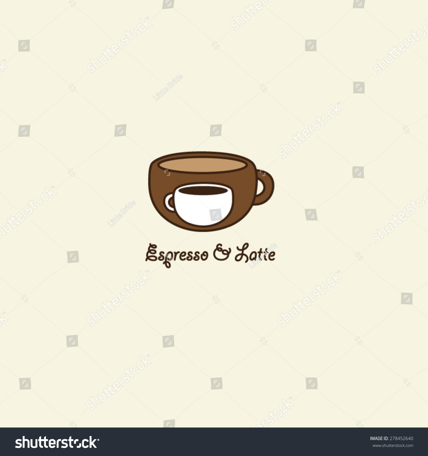 Coffee Cup Big Small Logo Vector Stock Vector (Royalty Free) 278452640 ...