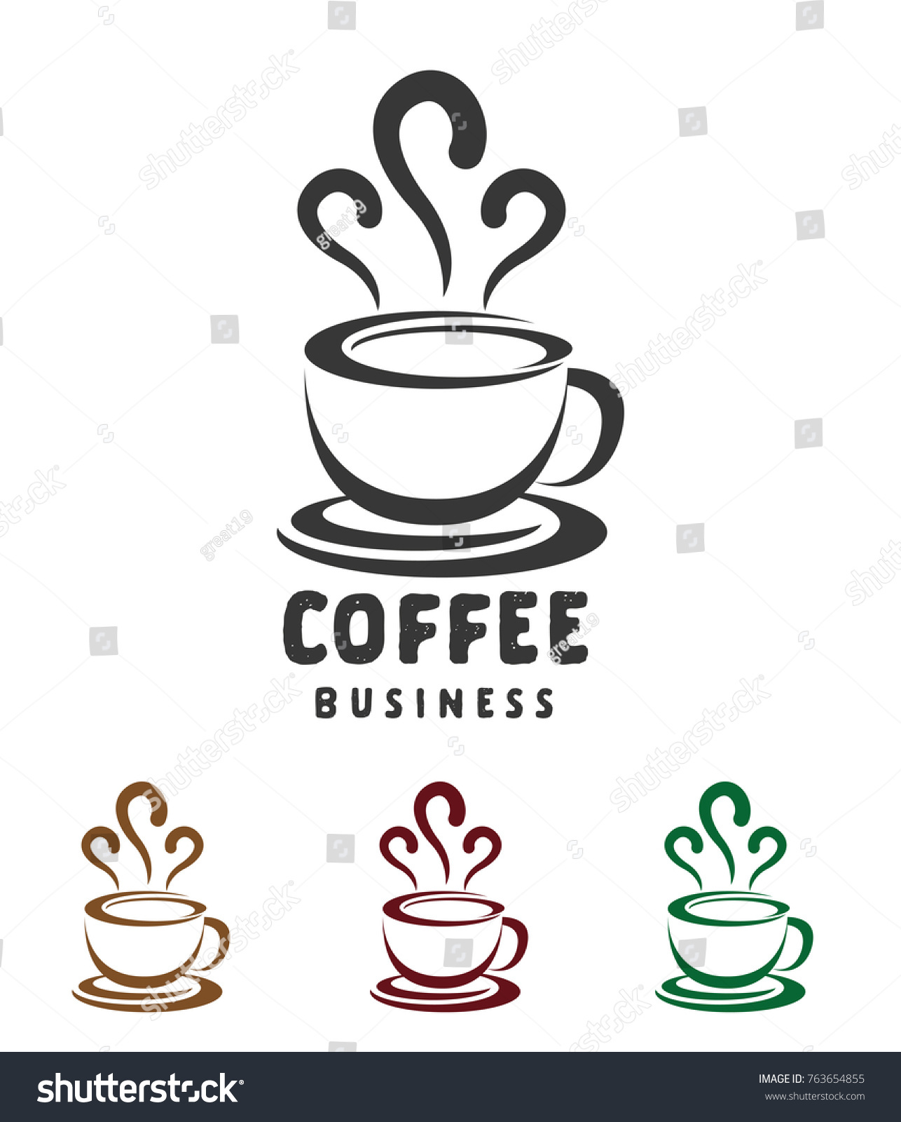 Coffee Cup Cafe Sign Logo Stock Vector (Royalty Free) 763654855 ...