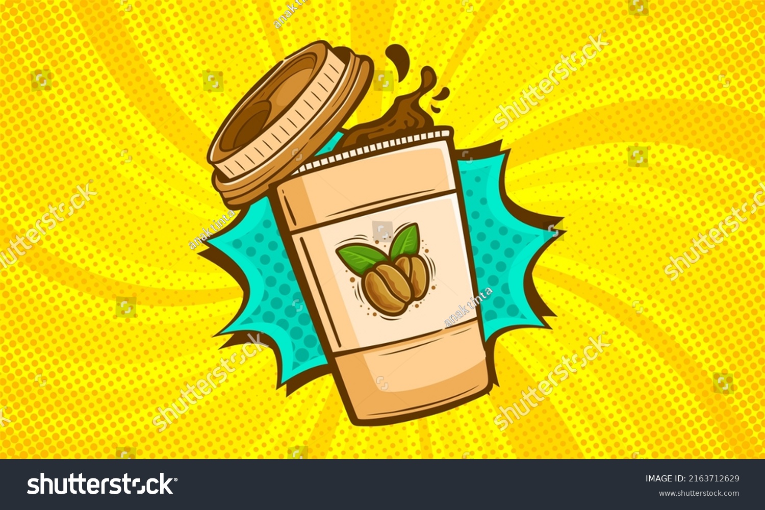 Coffee Cup Cartoon Comic Vector Illustration Stock Vector (Royalty Free ...