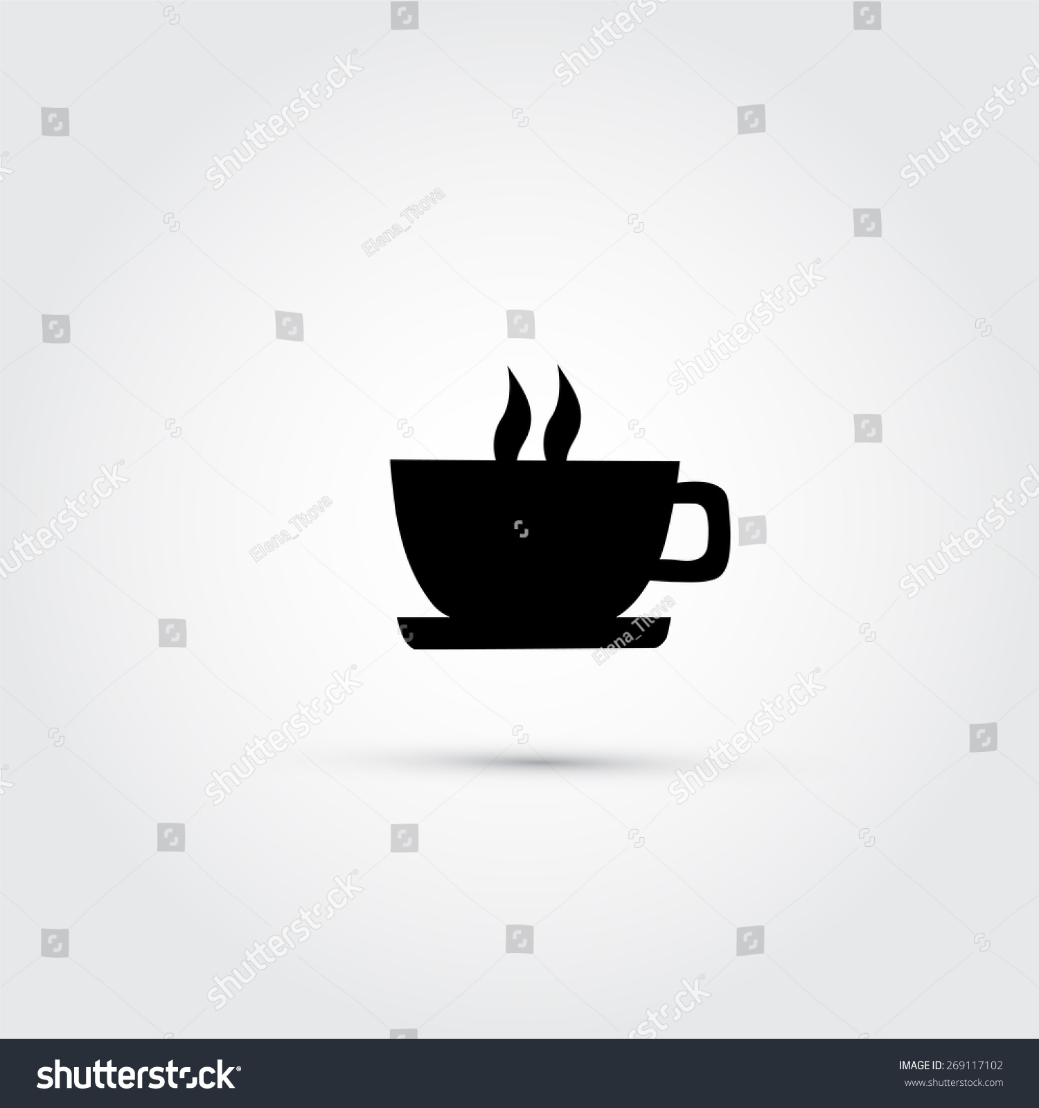Coffee Cup Sign Stock Vector (Royalty Free) 269117102