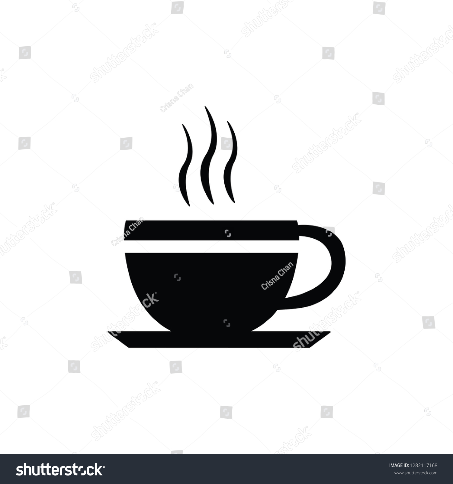 Coffee Cup Simple Flat Icon Stock Vector (Royalty Free) 1282117168 ...